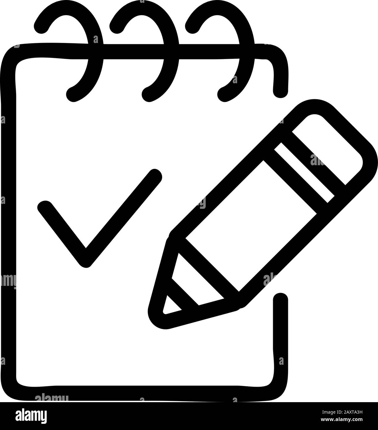 exam testing icon vector. Isolated contour symbol illustration Stock ...