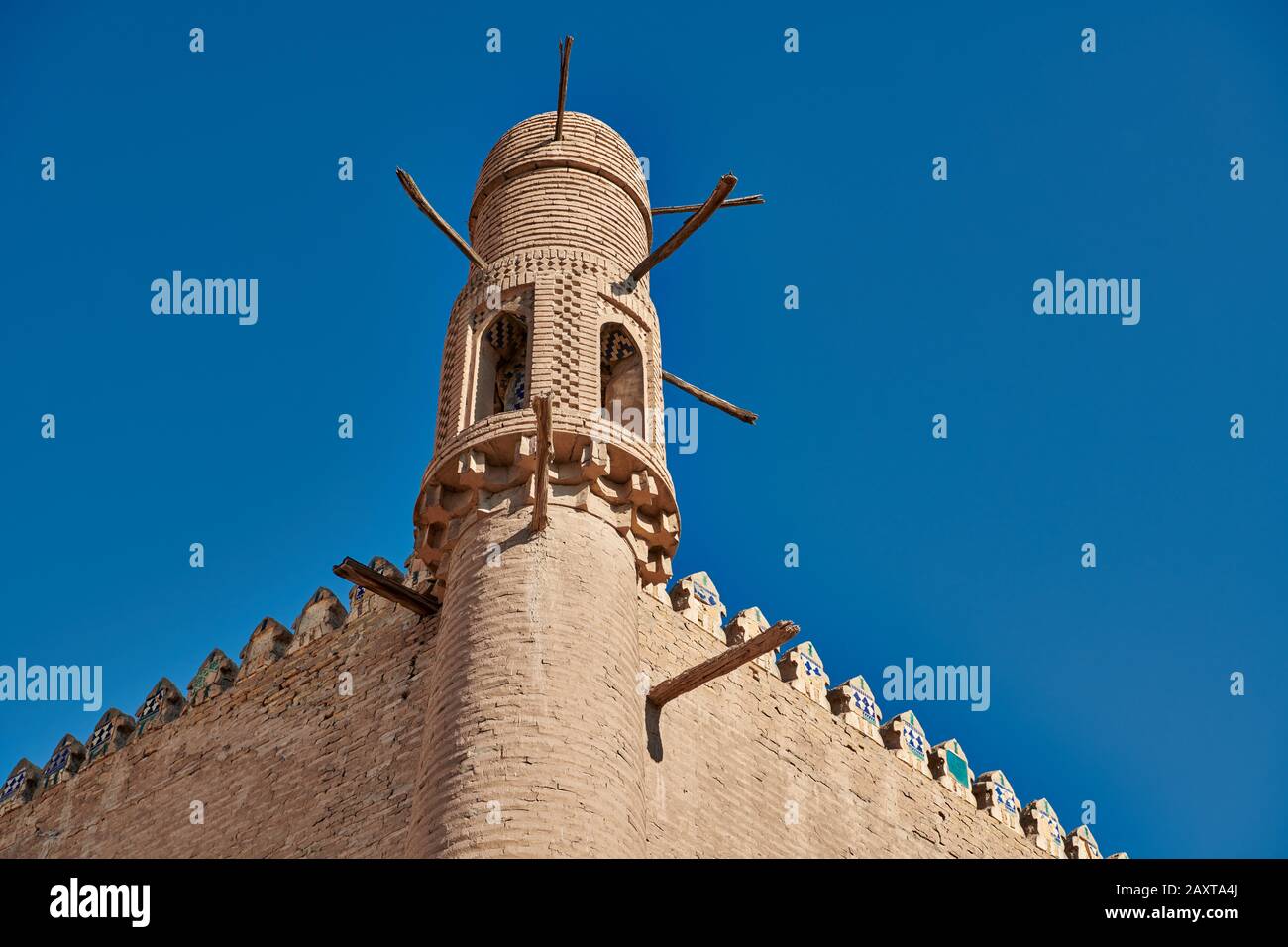 Aussendetail des Tasch-Hauli-Palast, Ichan Qalʼа, Chiwa, Usbekistan ...