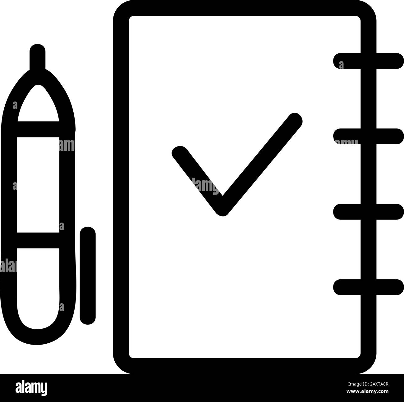 exam testing icon vector. Isolated contour symbol illustration Stock ...