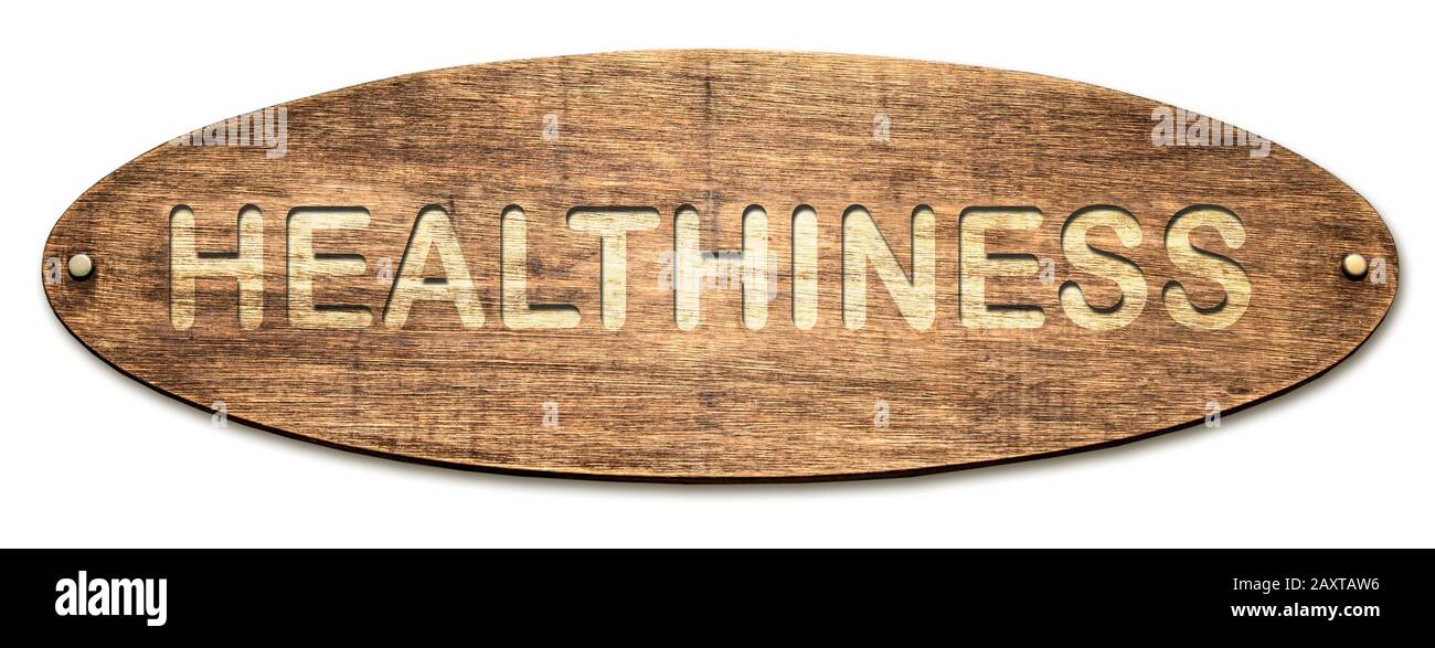 Street Sign the Direction Way to Healthiness Stock Photo - Alamy