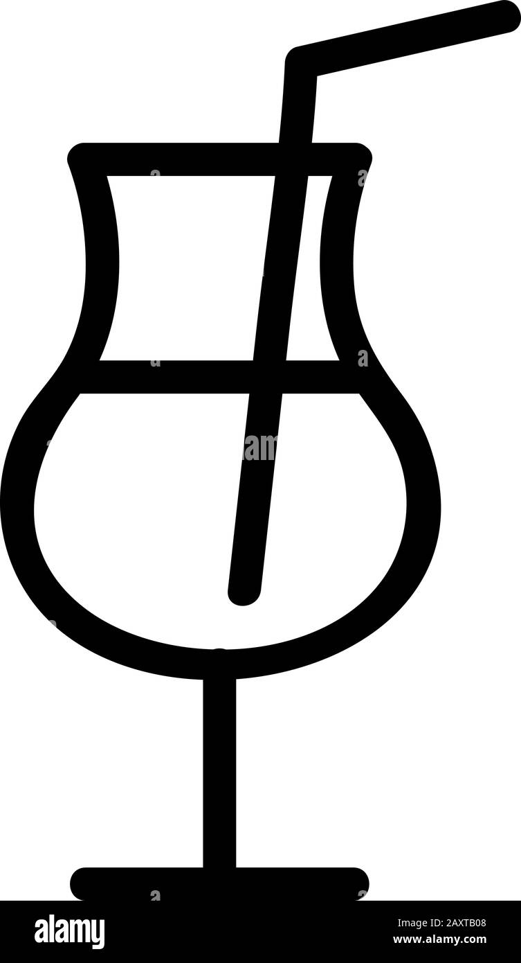cocktail icon vector. Isolated contour symbol illustration Stock Vector ...