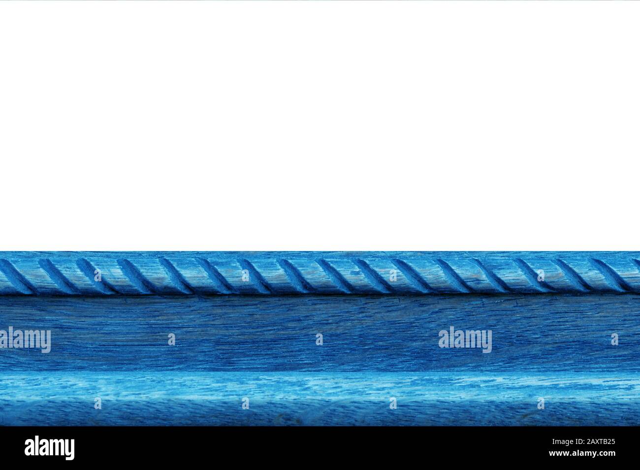 Old carved blue wooden texture border on white background Stock Photo ...