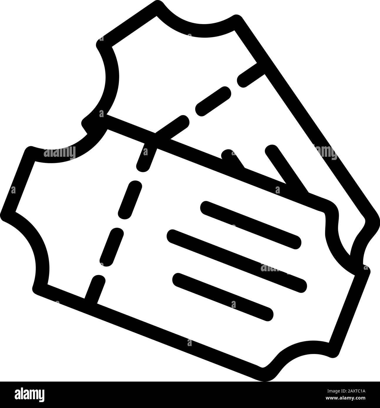 Tickets icon vector. Isolated contour symbol illustration Stock Vector ...