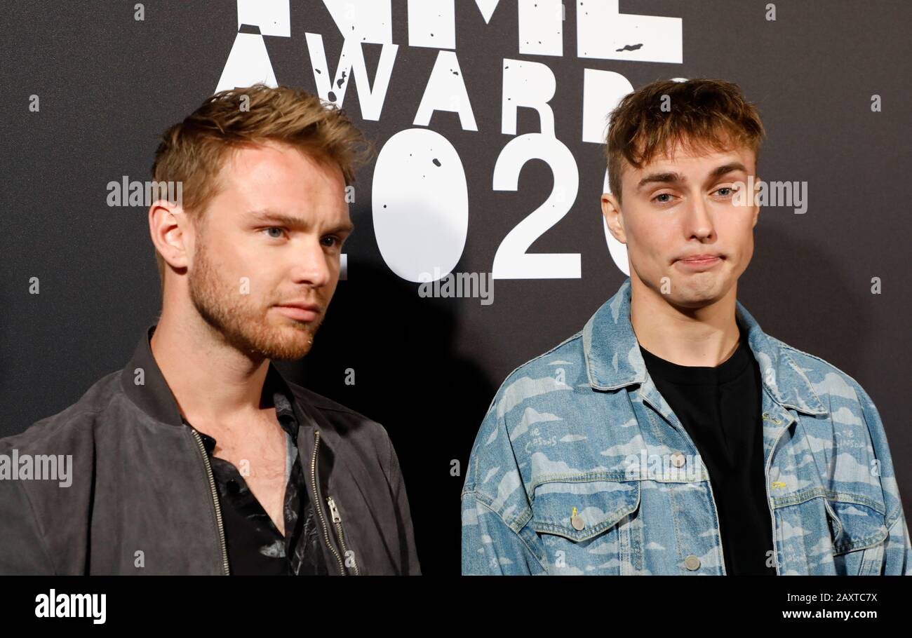 Sam Fender (right) arriving during the NME Awards, held at Brixton ...