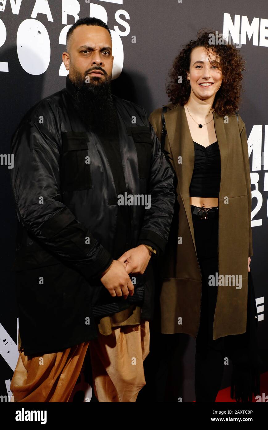 Guz Khan (left) arriving during the NME Awards, held at Brixton Academy ...