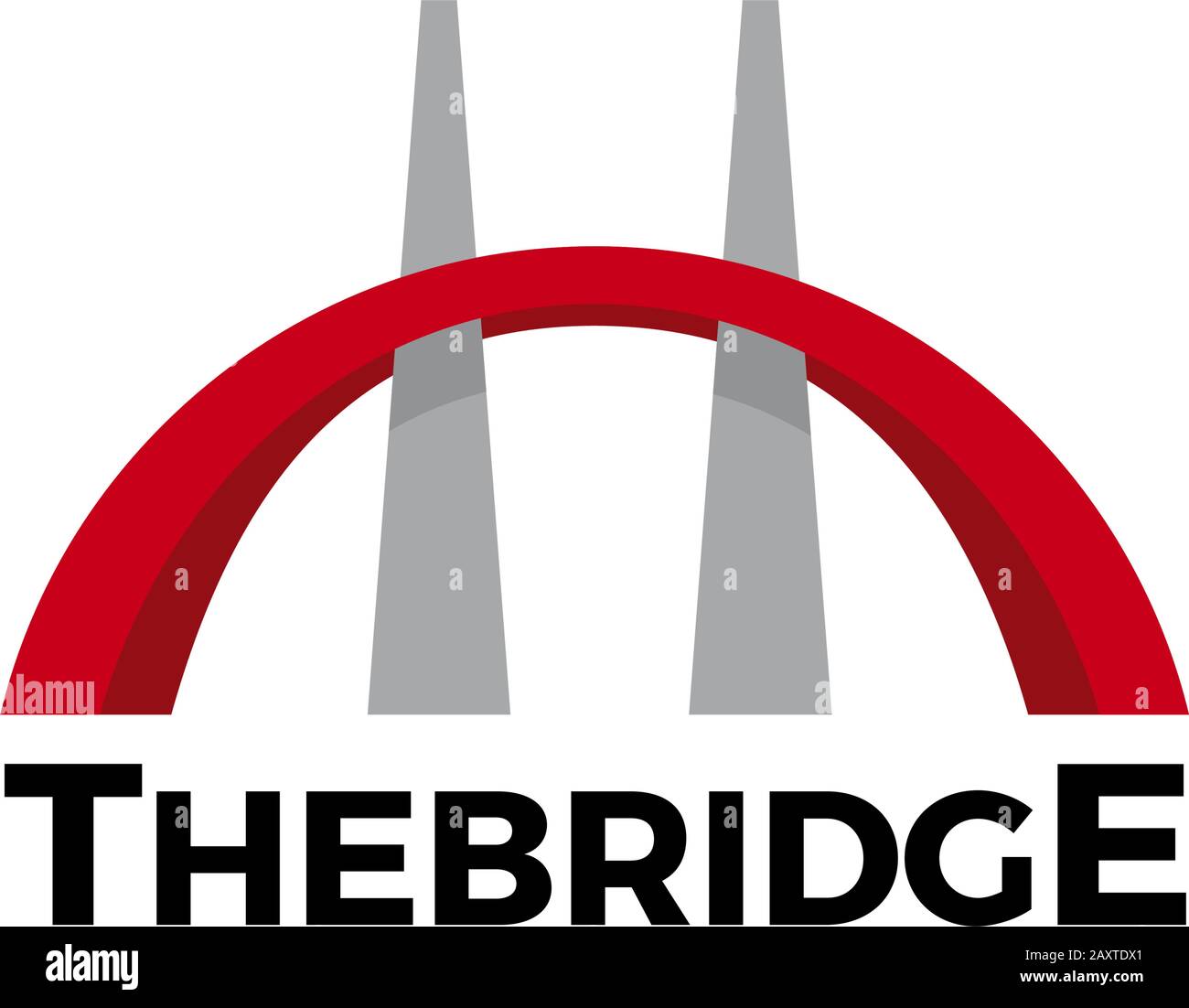 Vector abstract bridge, connection concept Stock Vector Image & Art - Alamy