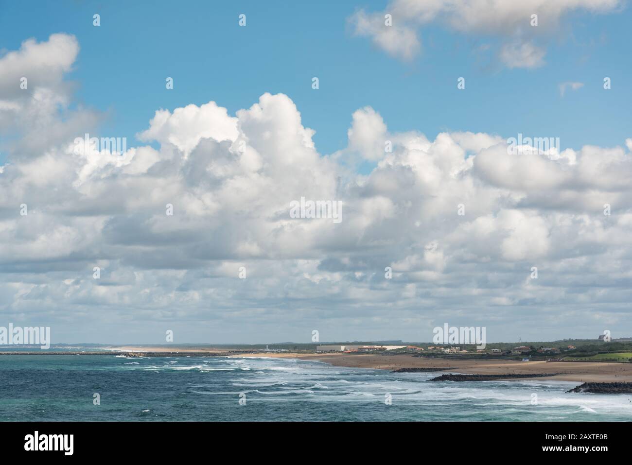 Atlantic ocean French coast of Bayonne Stock Photo - Alamy