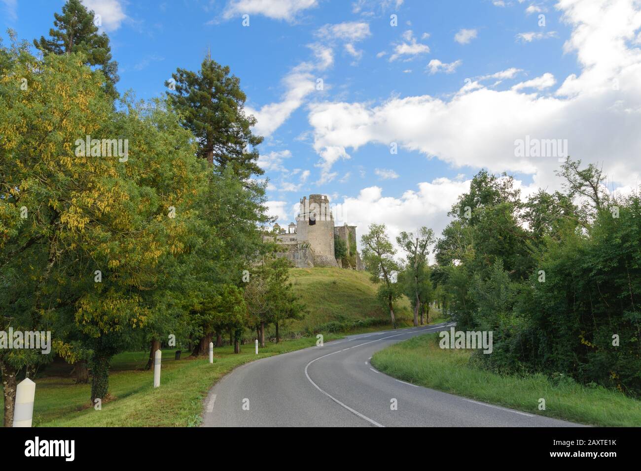 ruins of medieval french castles in the region of aquitaine Stock Photo ...