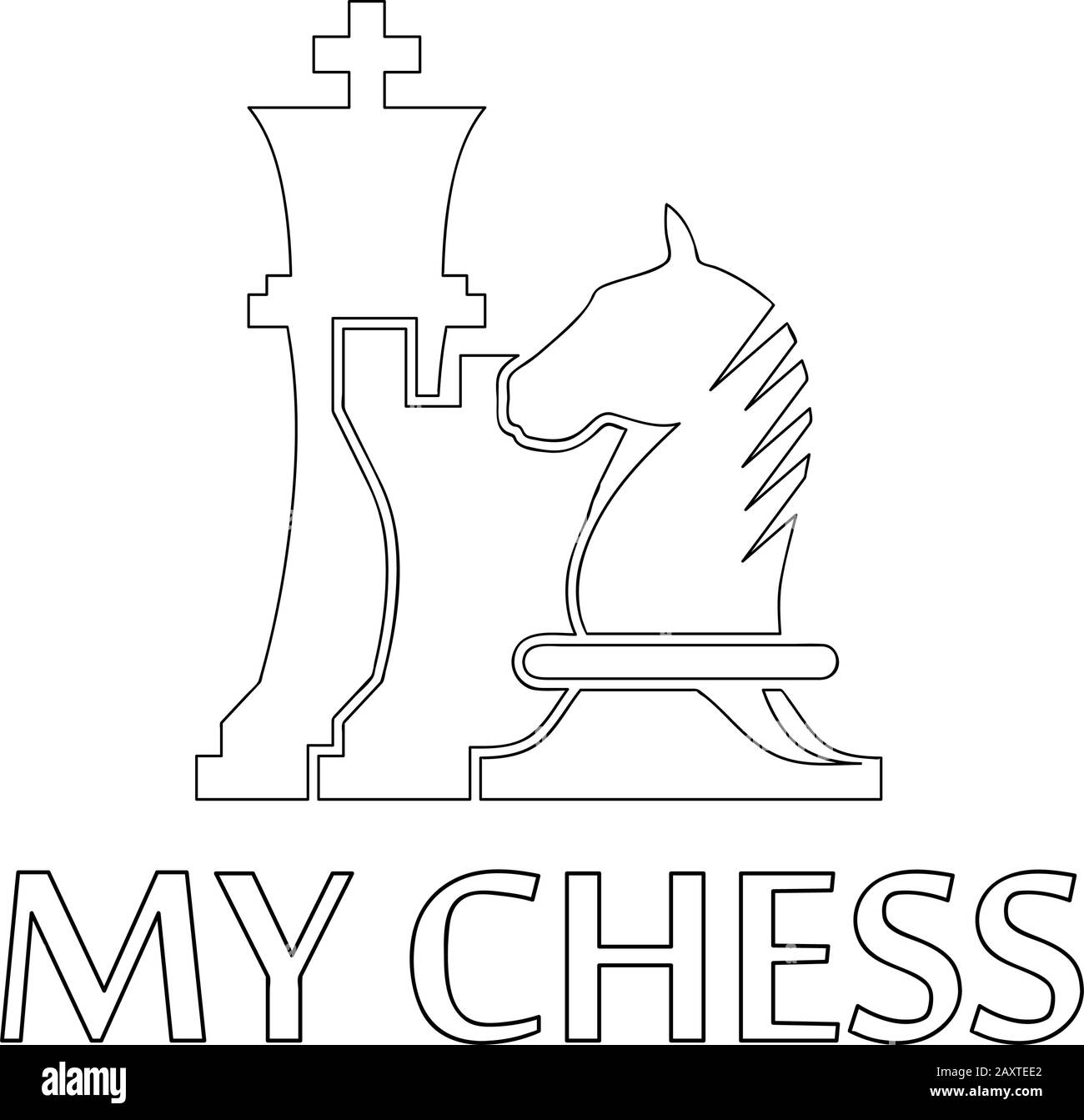 Vector sign king, horse and tower of chess Stock Vector Image & Art - Alamy
