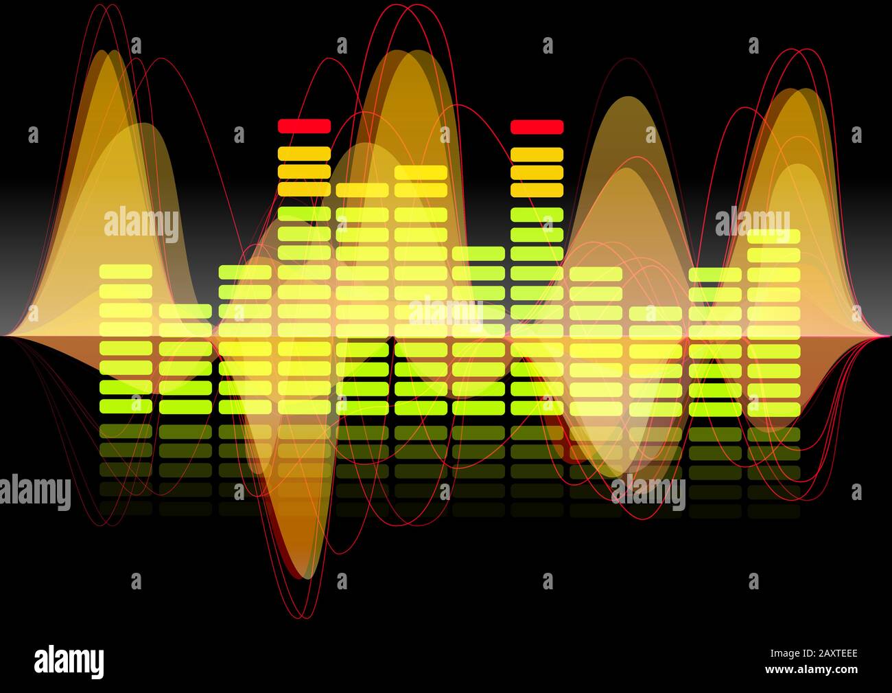 music and sound. waves, equalizer light. Abstract background Stock ...