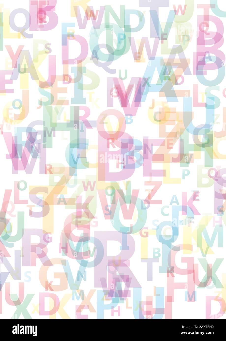 Vector abstract alphabet background with flying letters Stock Vector ...