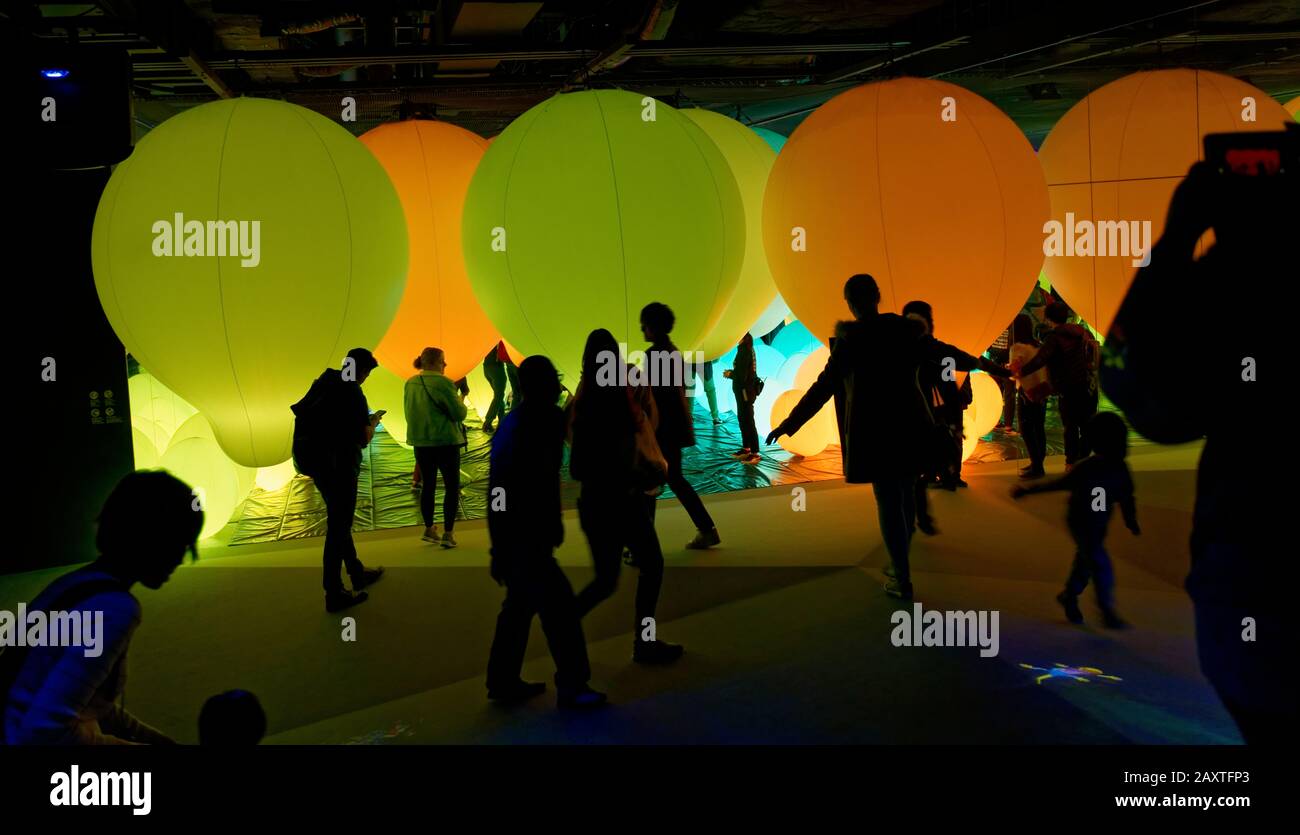 Tokyo, Japan: November 16, 2019: Digital Art Museum team Lab Tokyo ...