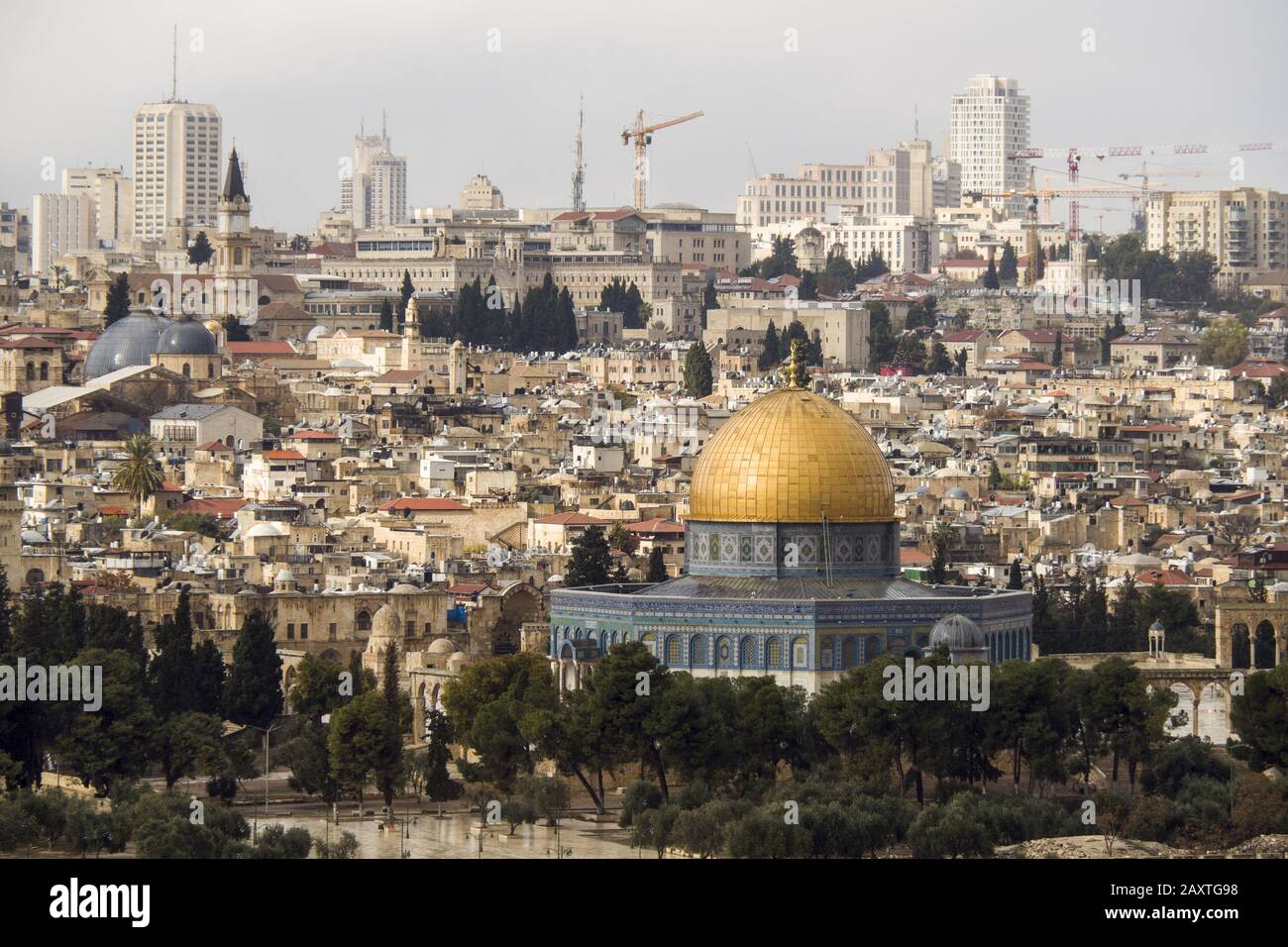 Jerusalem - the old city - view from the distance Stock Photo - Alamy