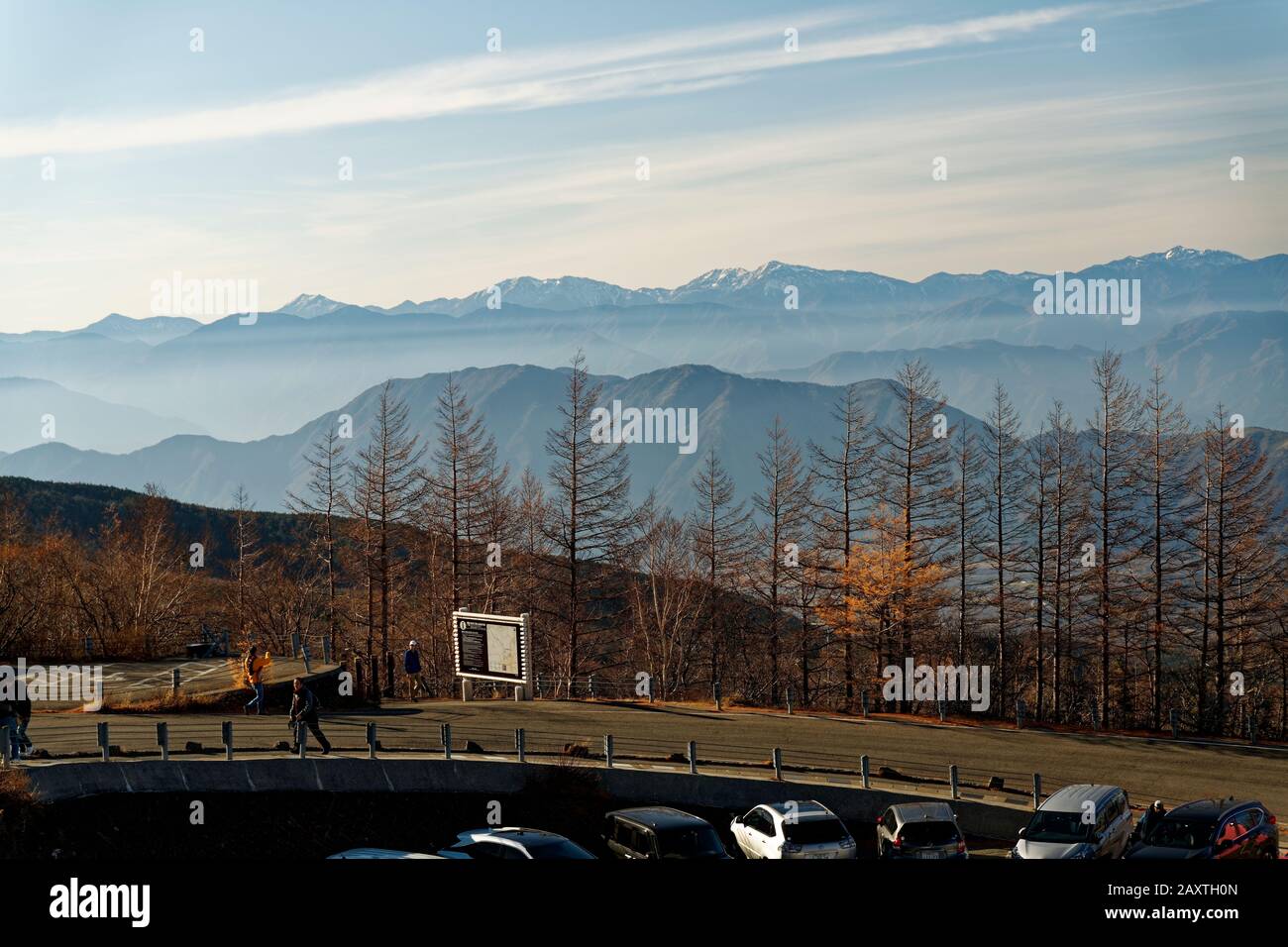 View of mountains surrounding Mount Fuji , Kitayama, Fujinomiya, Japan ...