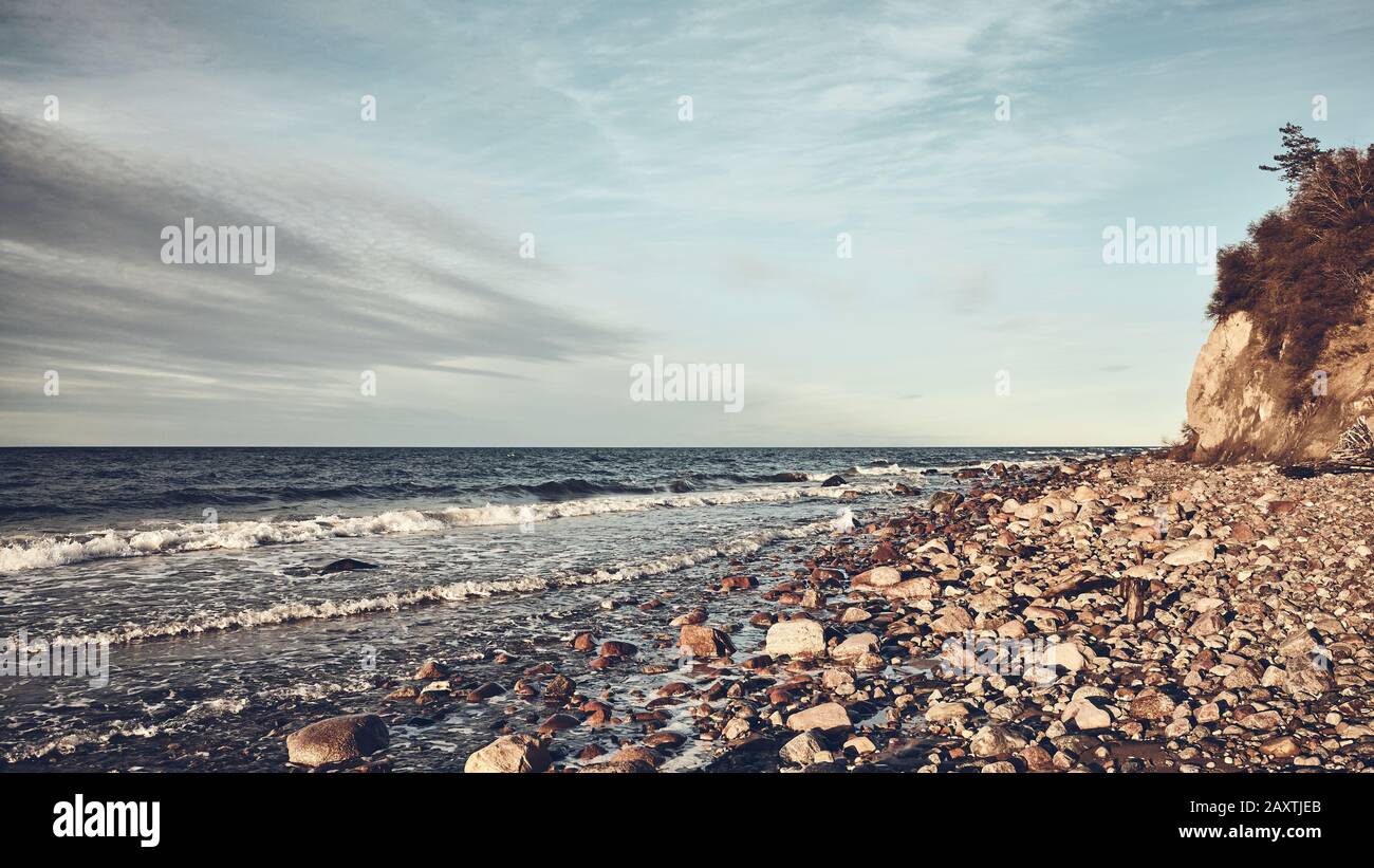 Beach in Wolin National Park, color toning applied, Poland Stock Photo ...