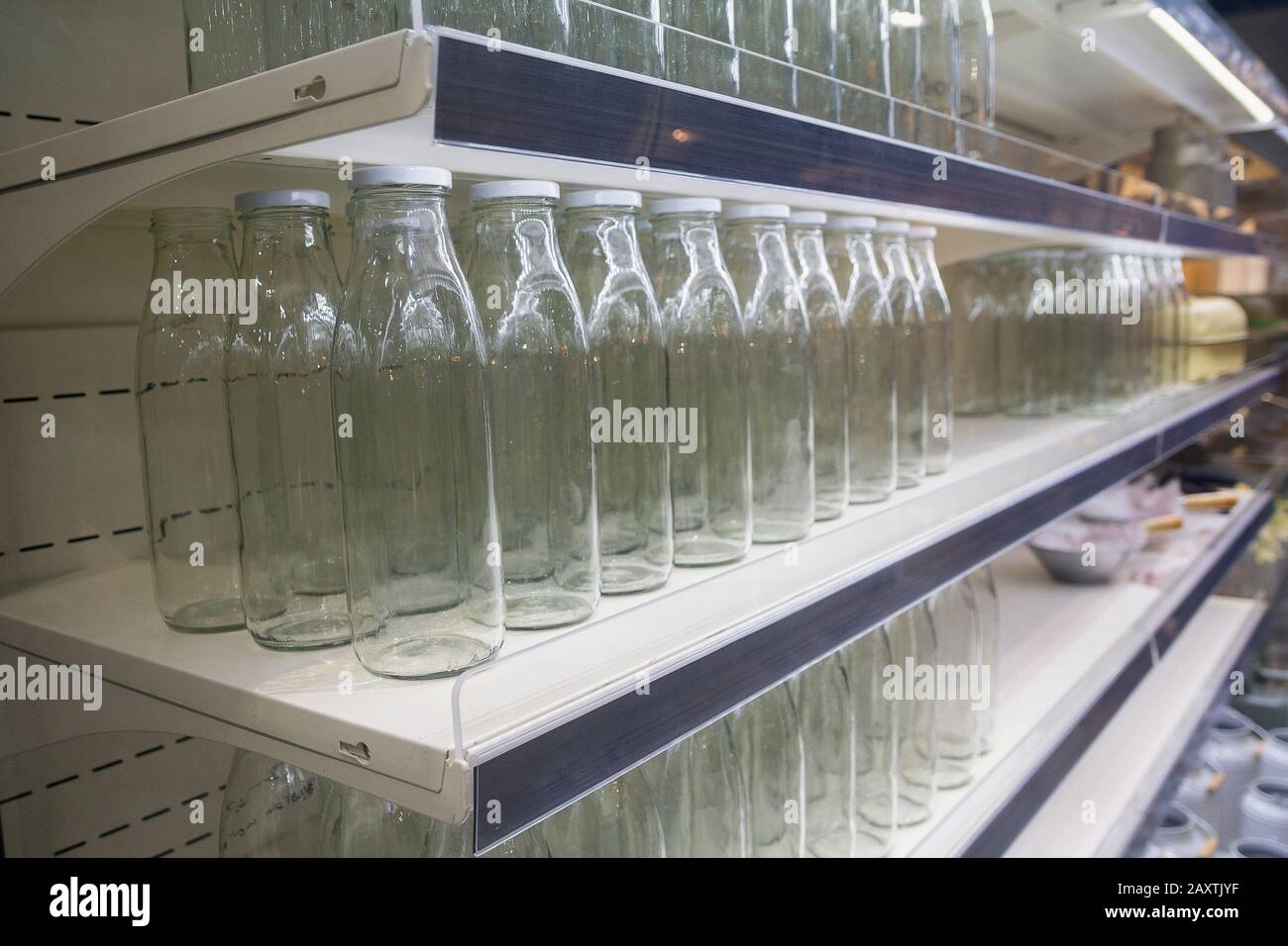 Bottle milk counter hi-res stock photography and images - Alamy