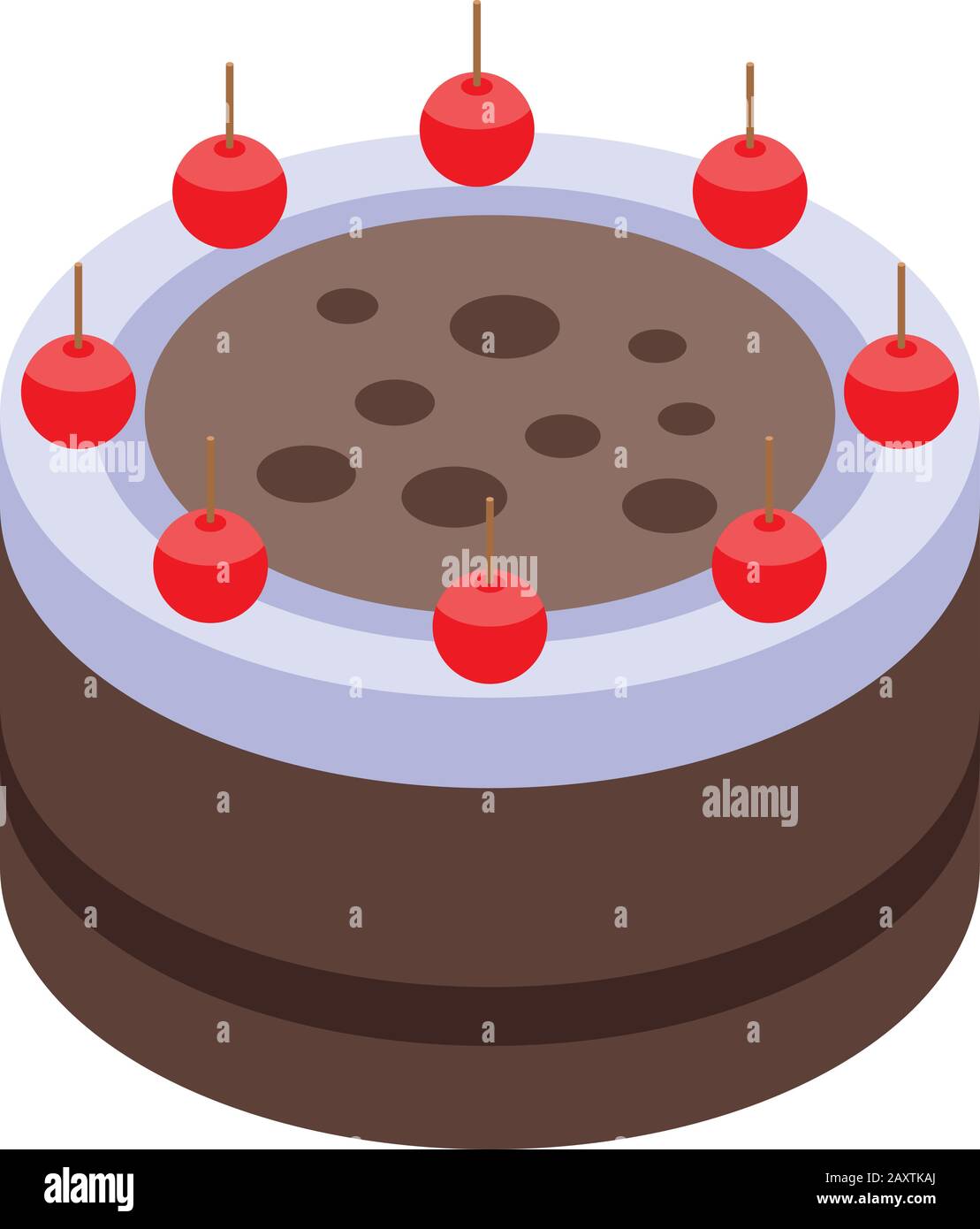 Cocoa cake icon, isometric style Stock Vector Image & Art - Alamy