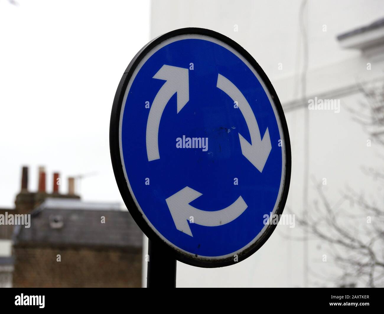 Mini roundabout sign hi-res stock photography and images - Alamy