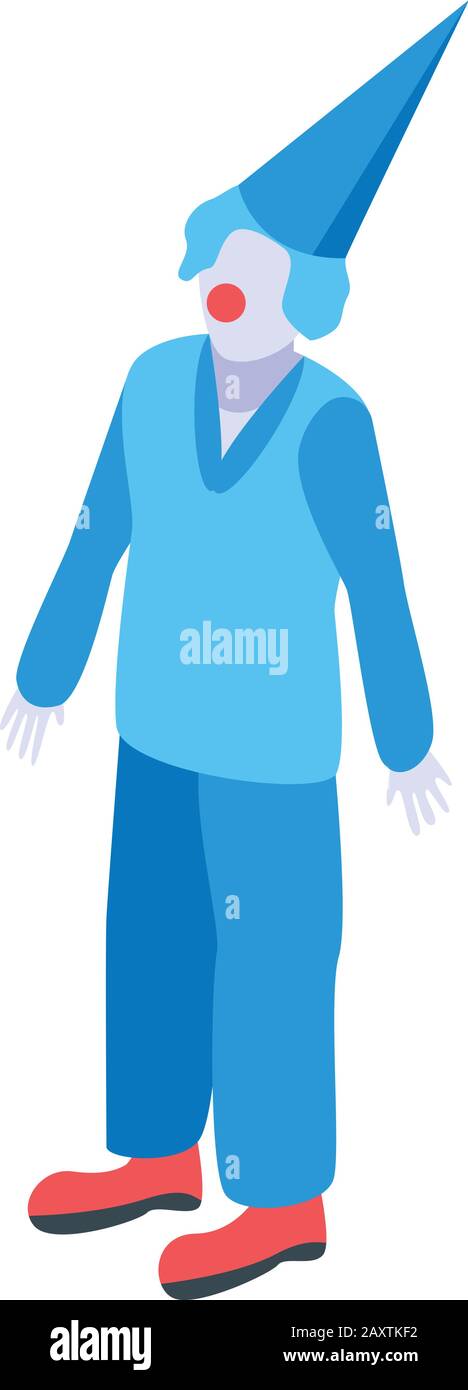 Blue clown icon, isometric style Stock Vector Image & Art - Alamy