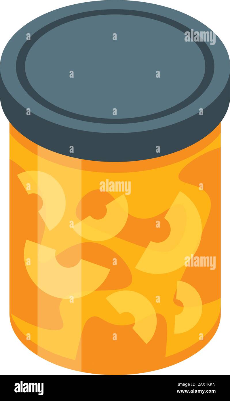 Peach jam jar icon, isometric style Stock Vector Image & Art - Alamy
