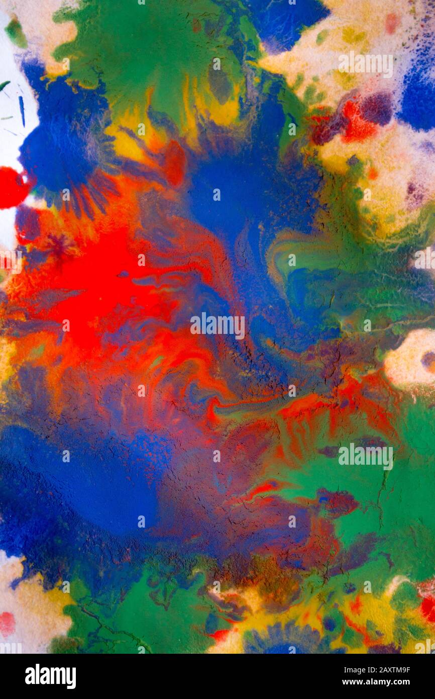 background colored paint mixed on paper Stock Photo - Alamy