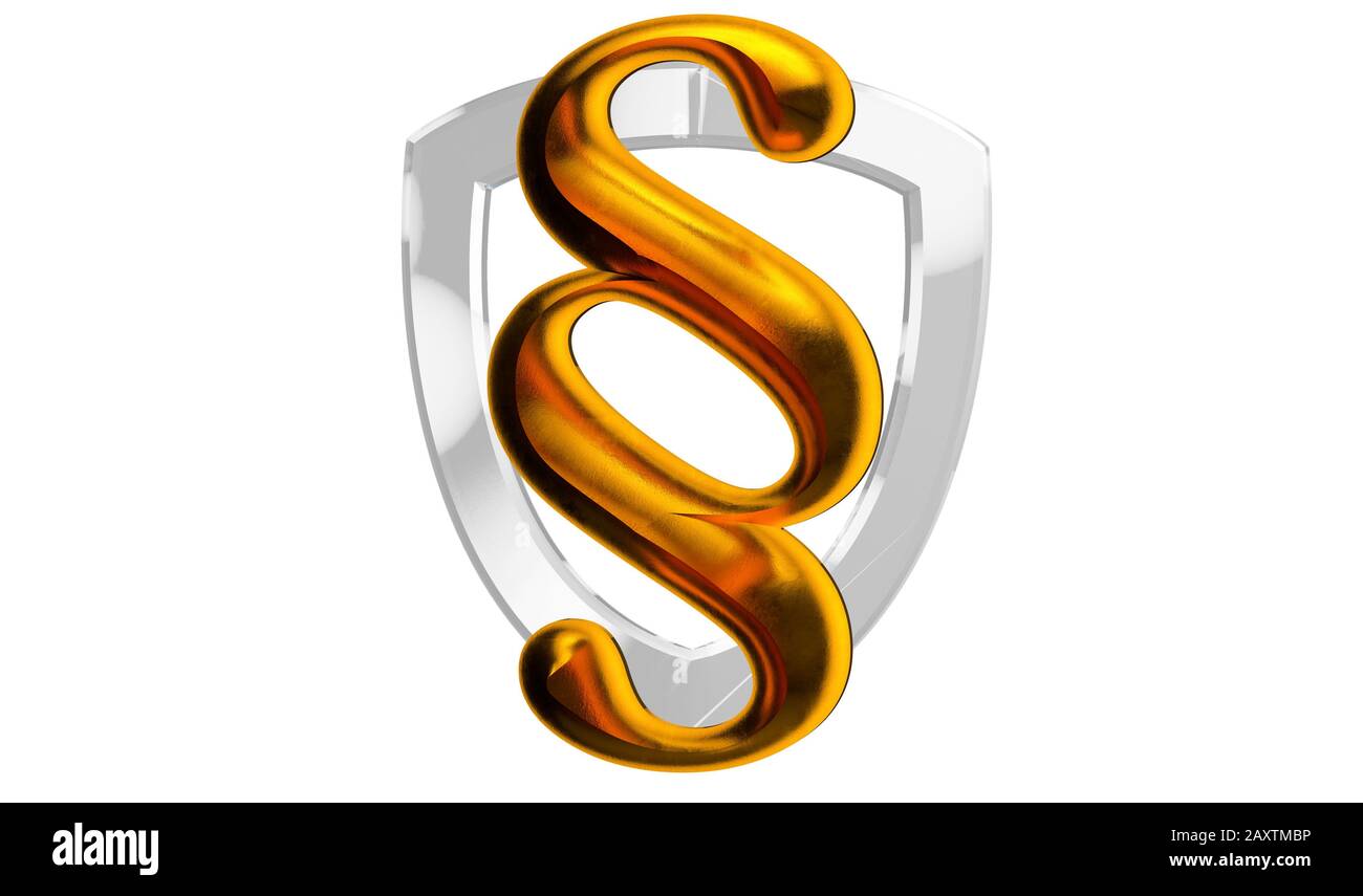 Illustration of a paragraph law symbol on a white background Stock ...