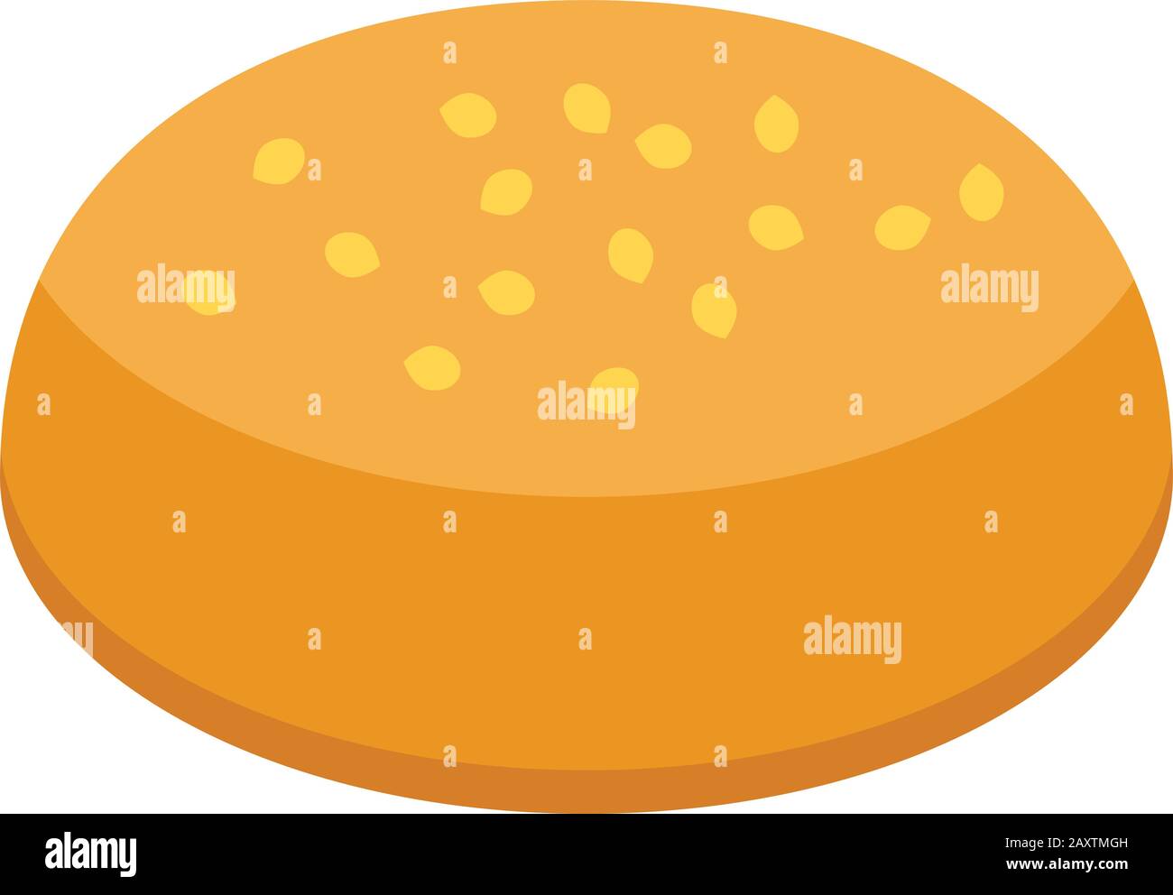 American burger bun icon, isometric style Stock Vector Image & Art - Alamy