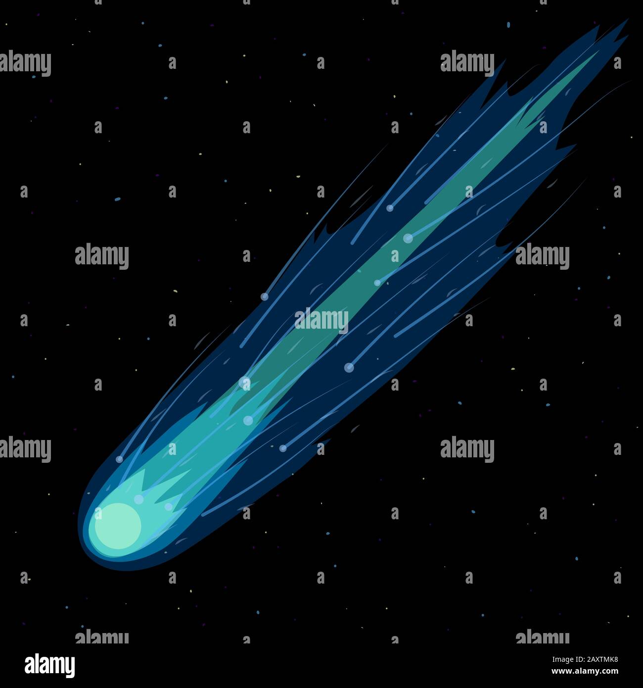 Blue glowing interstellar nebula Stock Vector Images - Alamy
