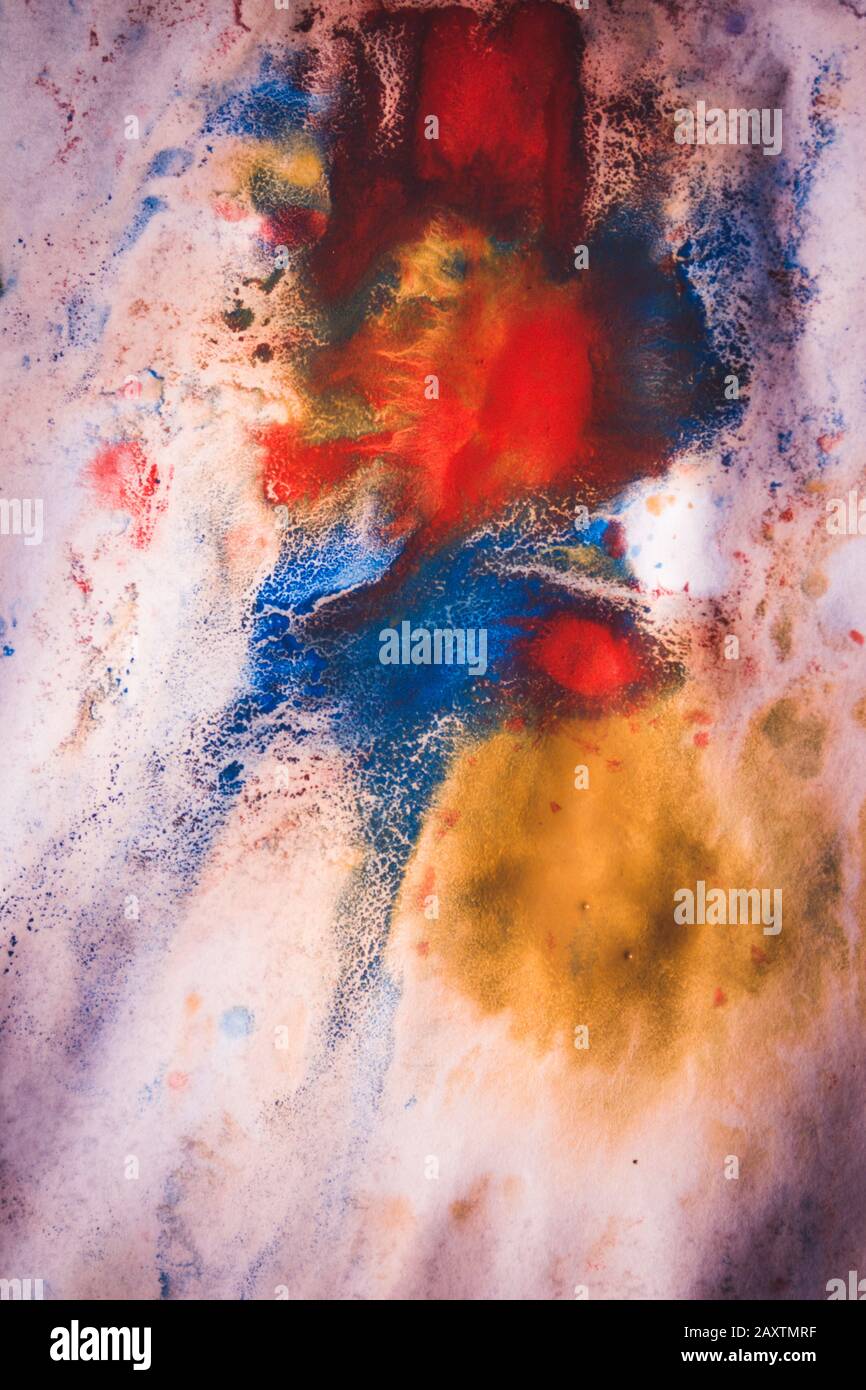 abstract background basis dried streaks of multicolored paint with ...