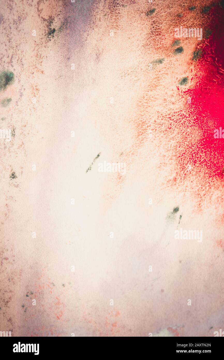 sheet of paper, green and red blots stains on white paper Stock Photo ...