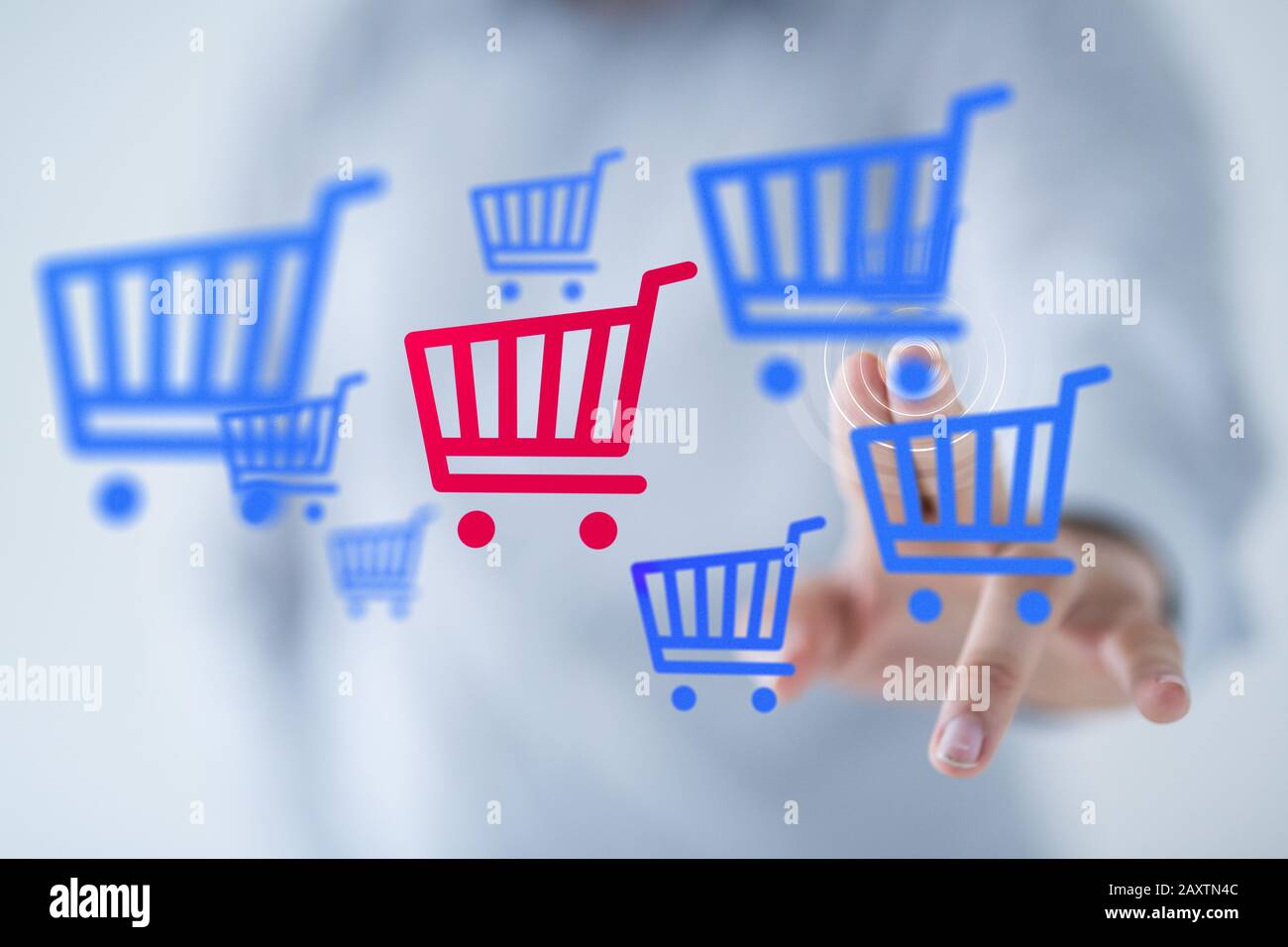 Red hand carts hi-res stock photography and images - Alamy