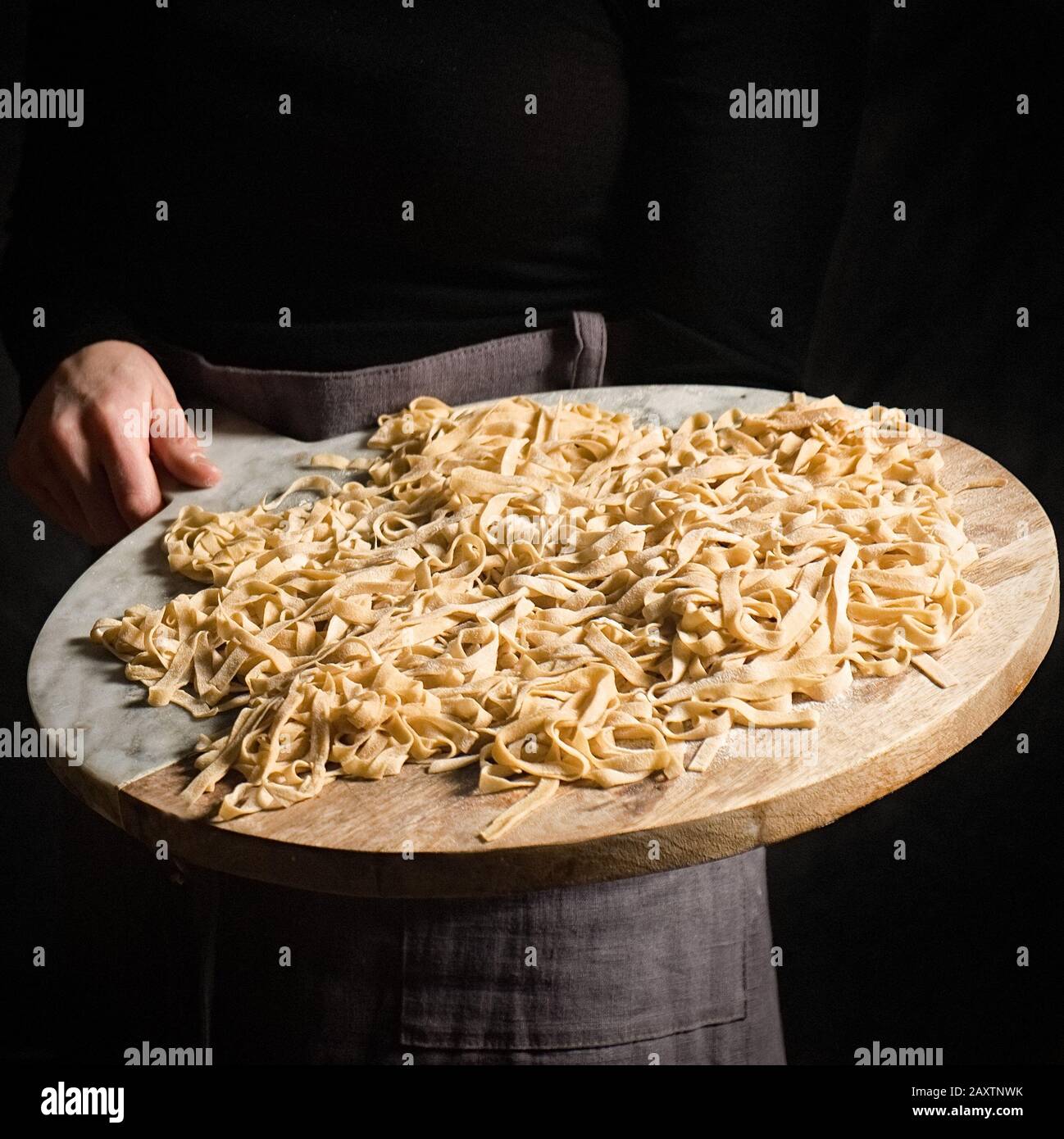 platter of fresh pasta Stock Photo - Alamy