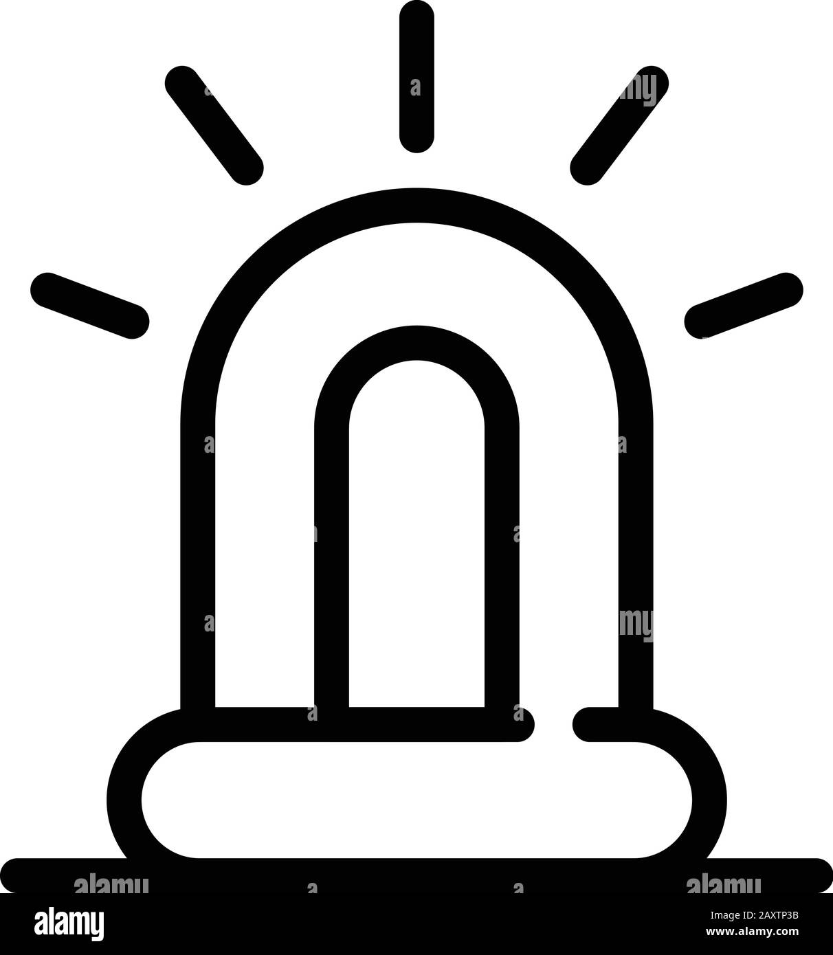 Police flashlight icon, outline style Stock Vector Image & Art - Alamy