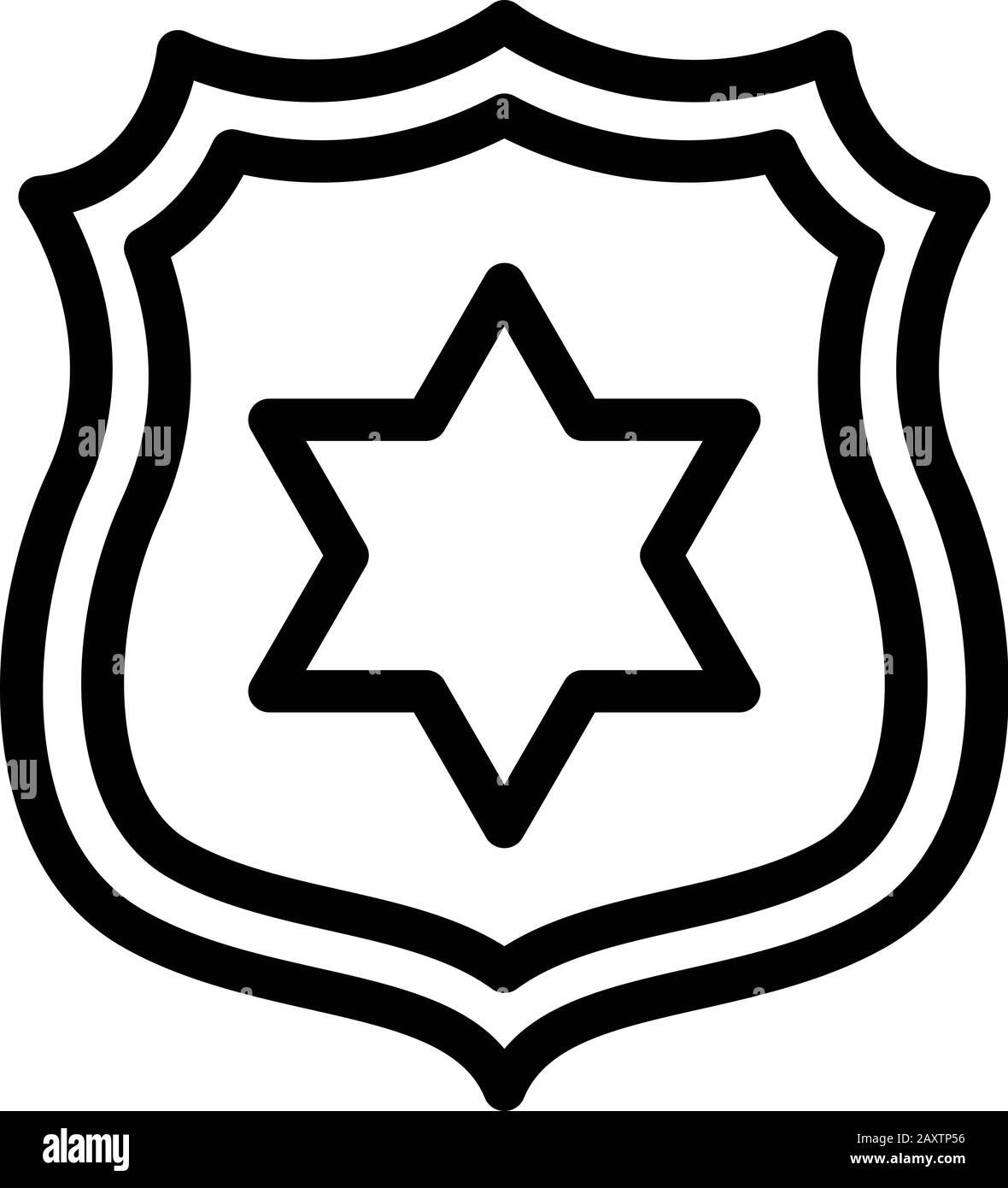 Police Badge Outline Clip Art