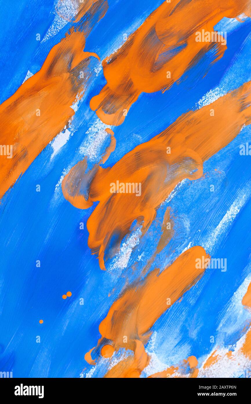 Abstract background blue and orange color on paper Stock Photo - Alamy
