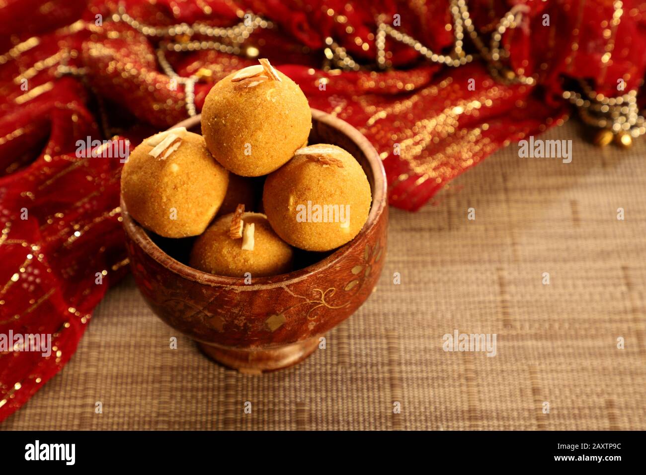 Traditional Indian Sweet - Round Balls made of Gram Flour Stock Photo ...