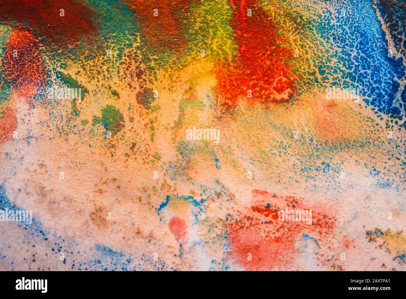 abstract background basis dried streaks of multicolored paint with ...