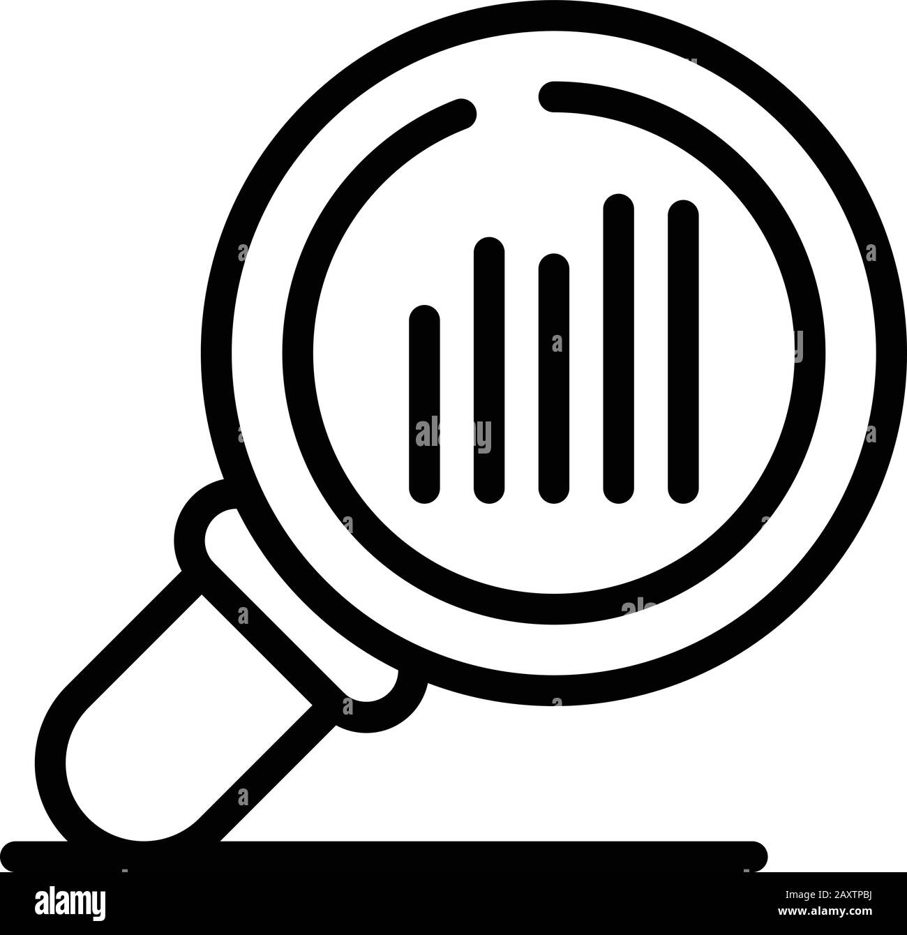 Graph magnifier icon, outline style Stock Vector Image & Art - Alamy