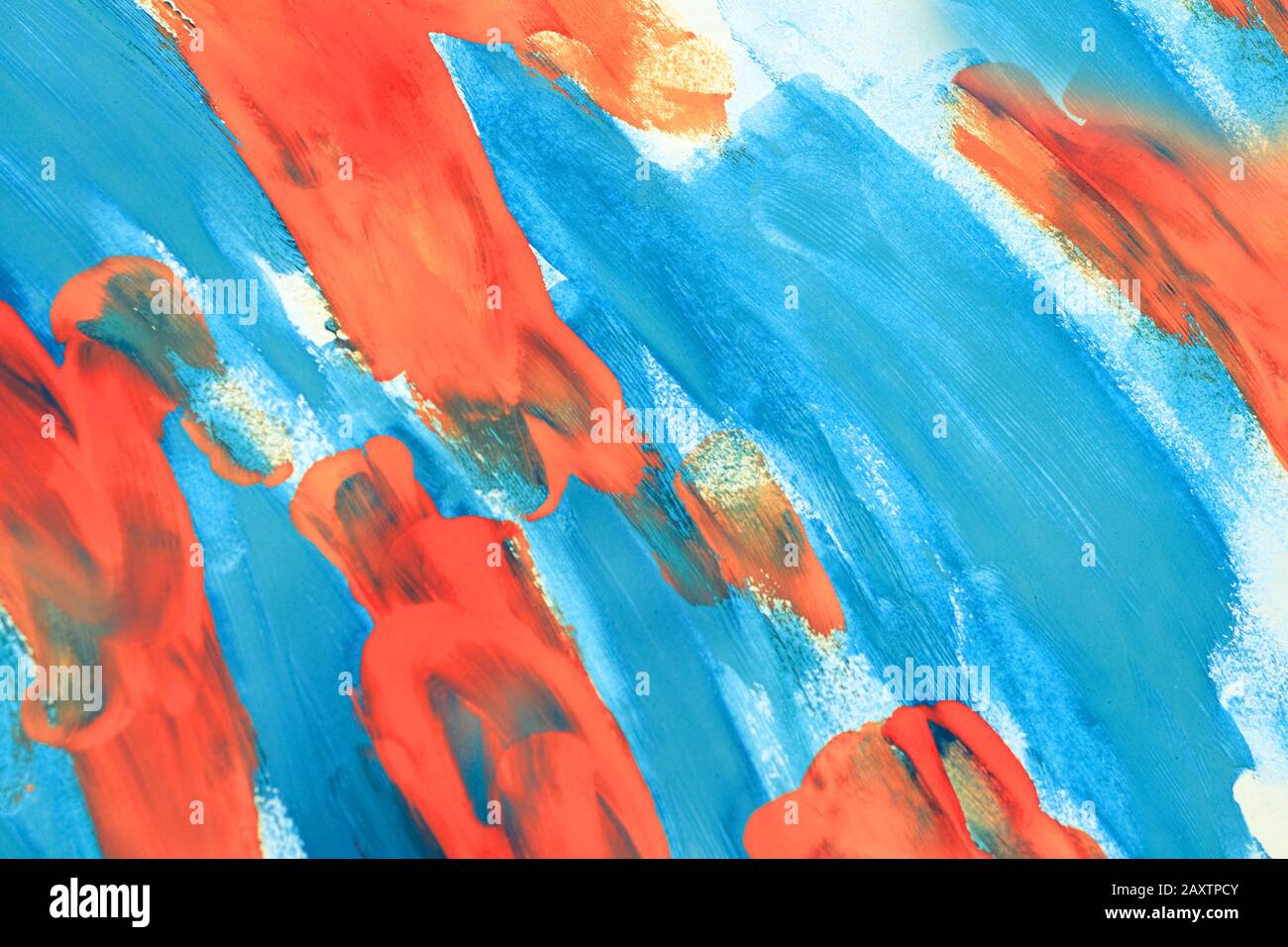 Abstract background blue and orange color on paper Stock Photo - Alamy