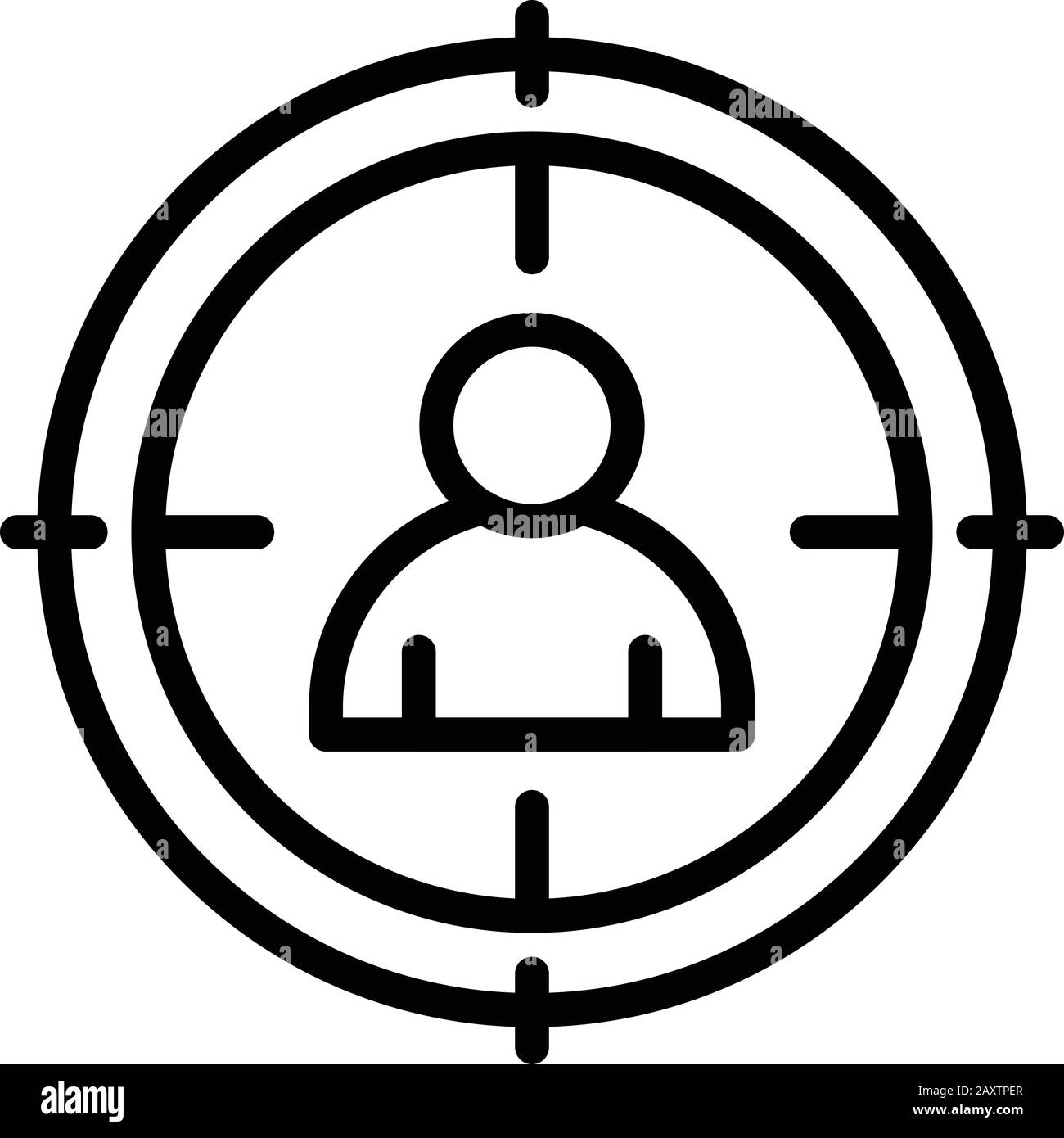 Personal target icon, outline style Stock Vector Image & Art - Alamy