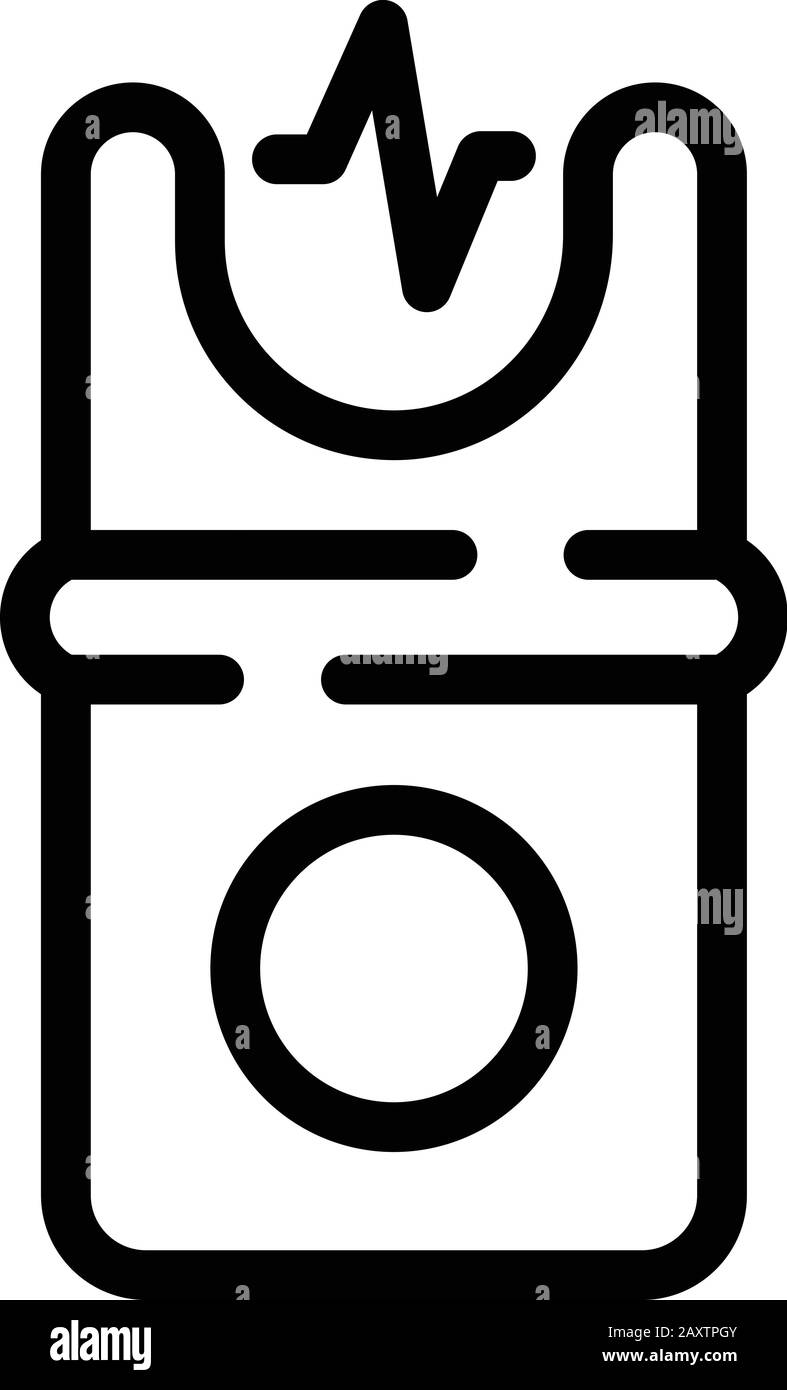 Police electric shocker icon, outline style Stock Vector Image & Art ...