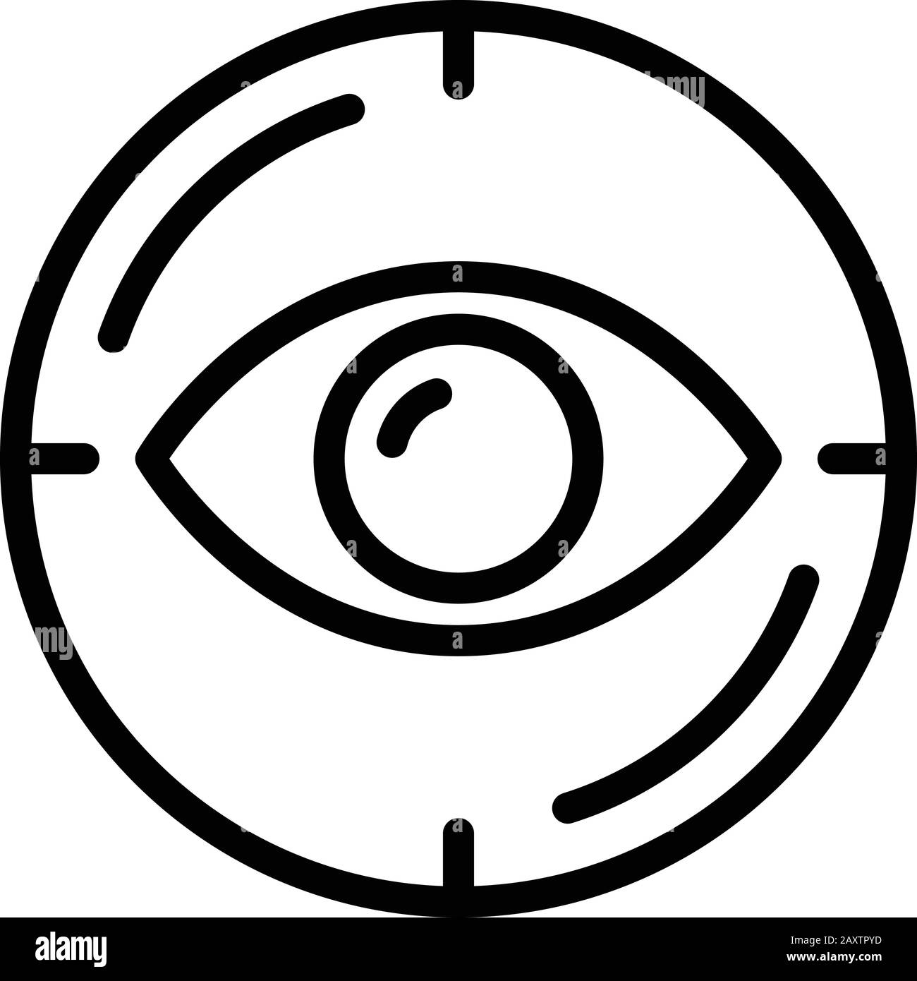 Eye target icon, outline style Stock Vector Image & Art - Alamy