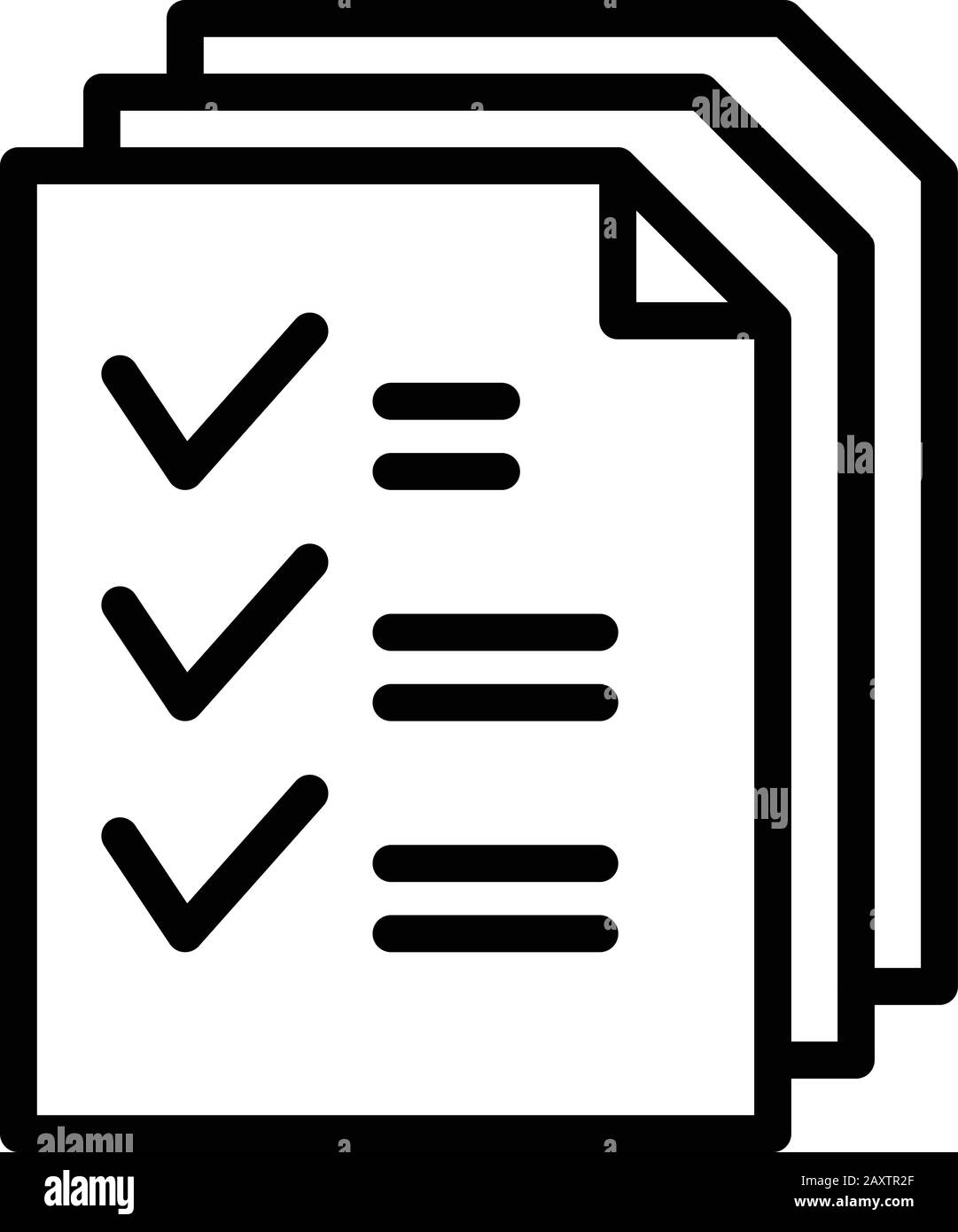 Document papers icon, outline style Stock Vector Image & Art - Alamy