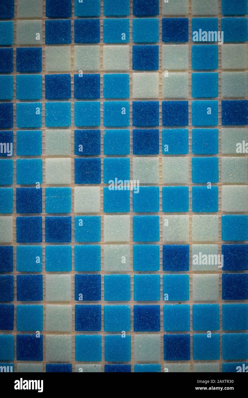 Blue ceramic mosaic on the wall as background Stock Photo - Alamy