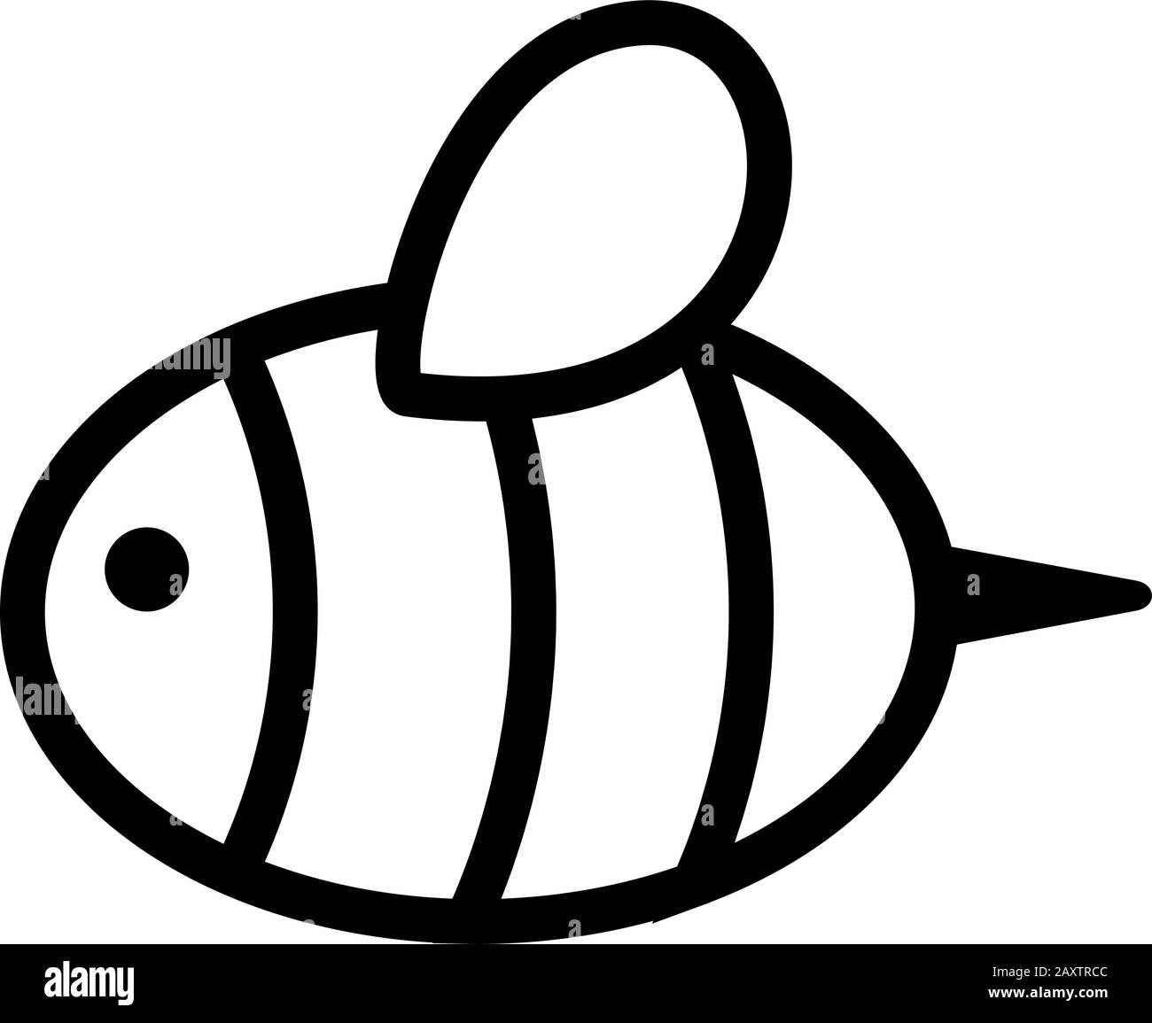 Bee icon vector. Isolated contour symbol illustration Stock Vector ...