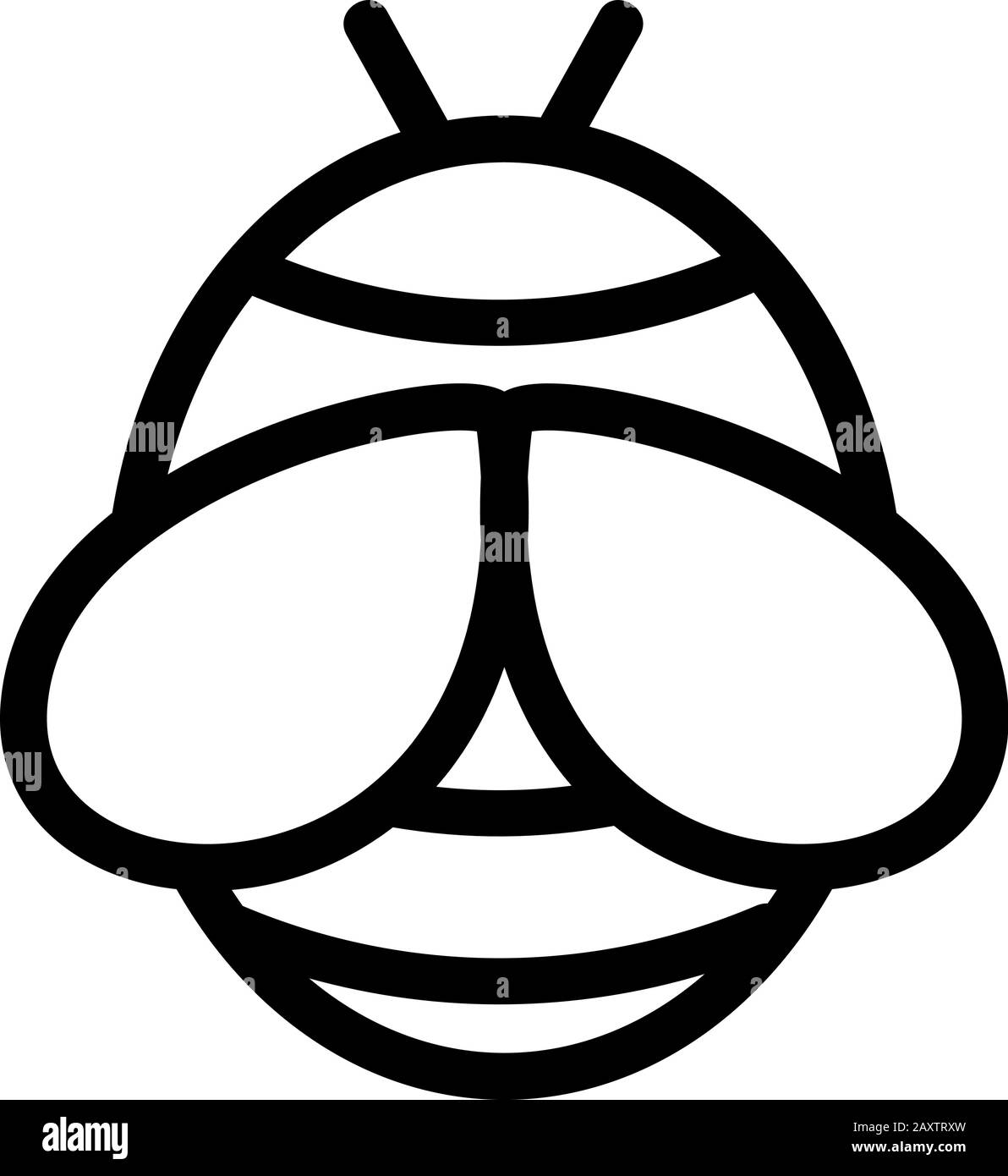 Bee icon vector. Isolated contour symbol illustration Stock Vector ...