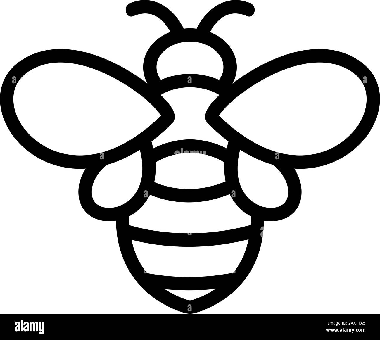 Bee icon vector. Isolated contour symbol illustration Stock Vector ...