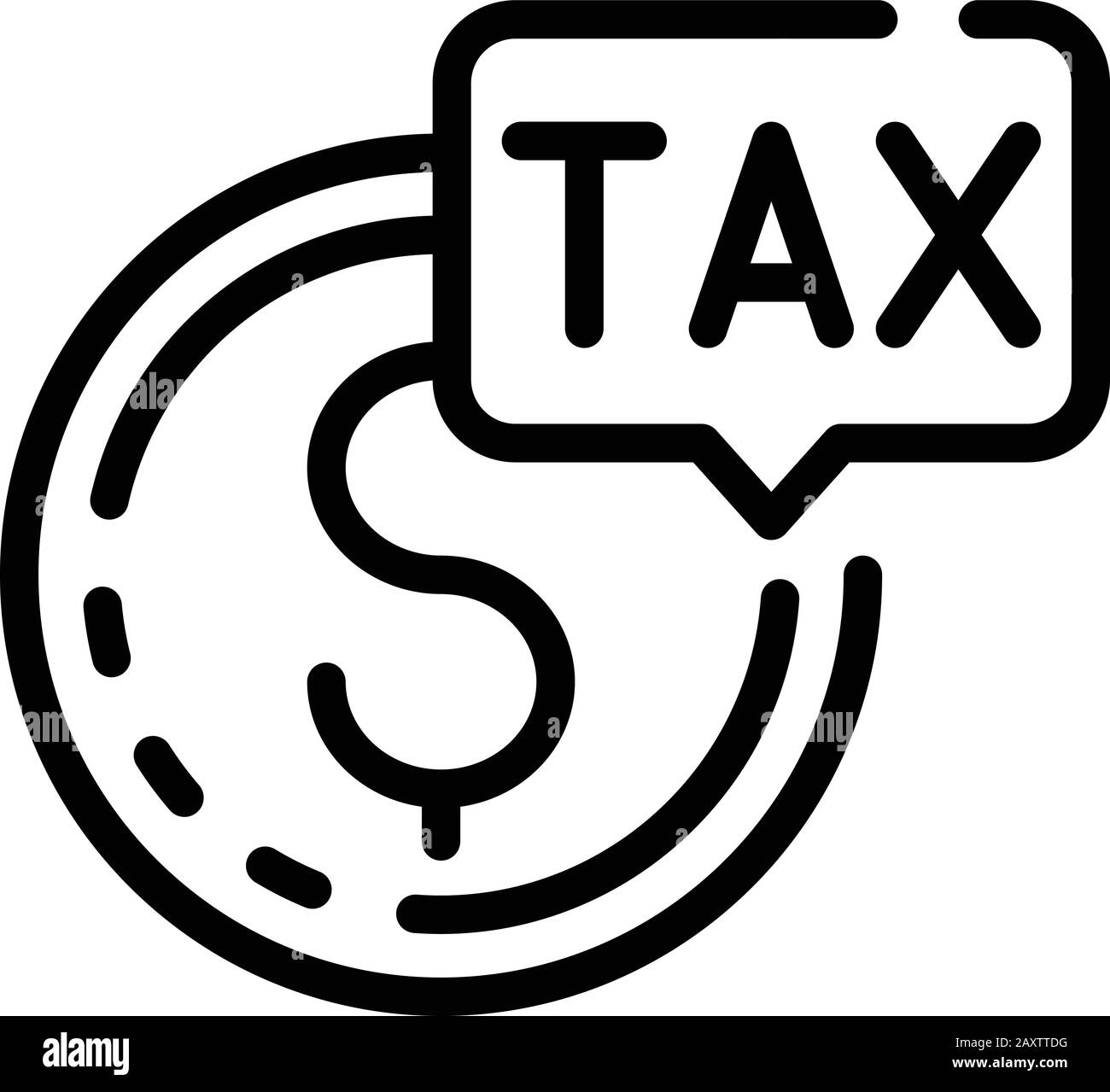 Tax money coin icon, outline style Stock Vector Image & Art - Alamy