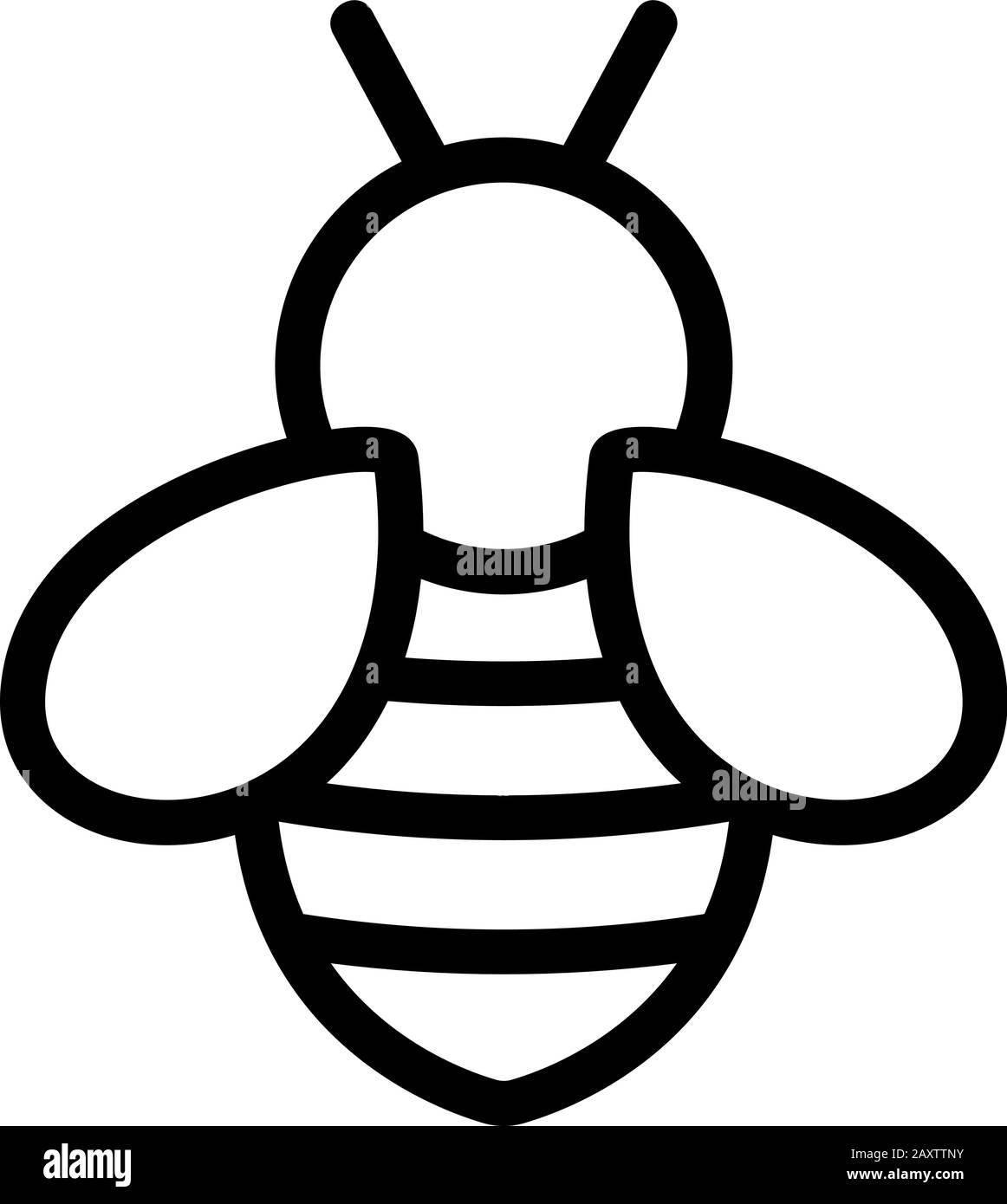 Bee icon vector. Isolated contour symbol illustration Stock Vector ...