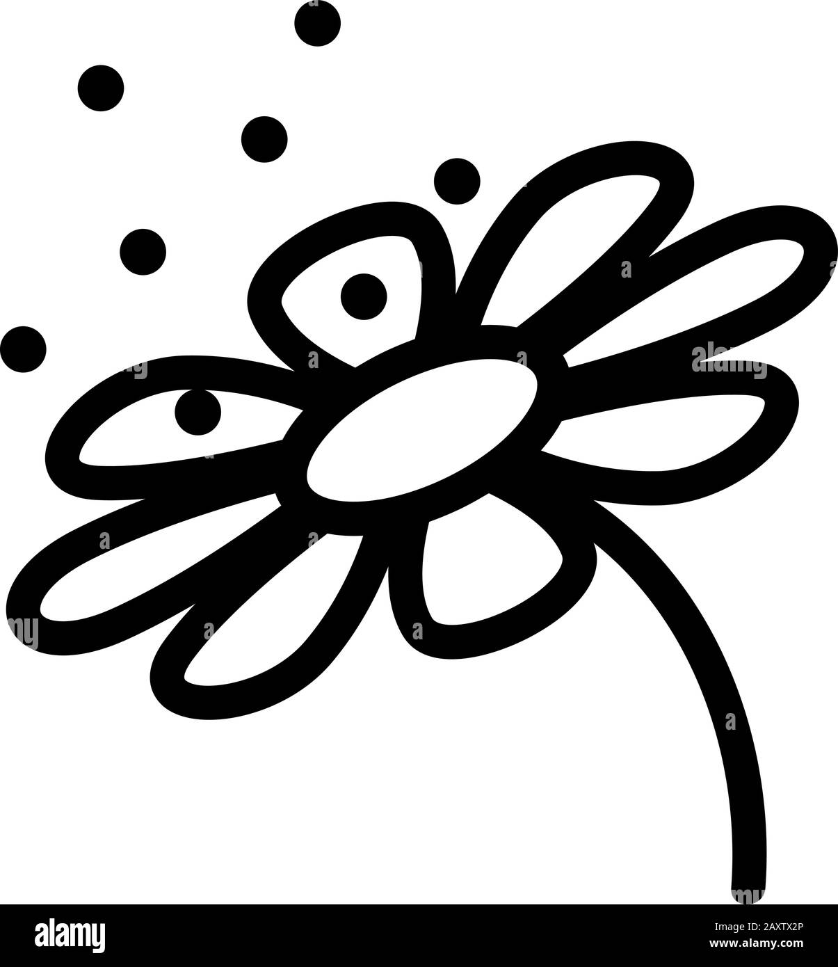 Pollen flower icon vector. Isolated contour symbol illustration Stock ...